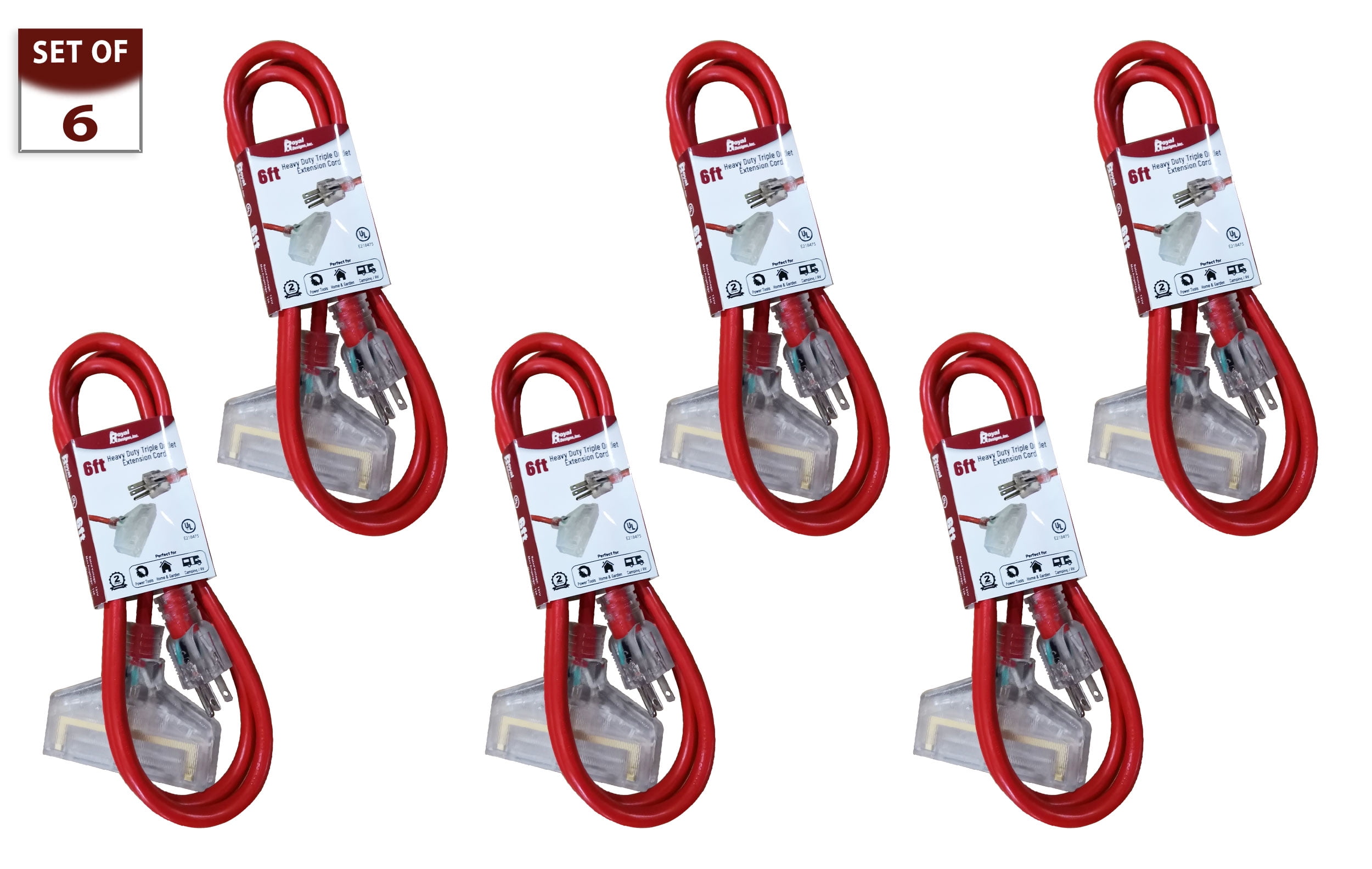 Royal Designs, Inc. Heavy Duty Extension Cord with Indicator light for ...