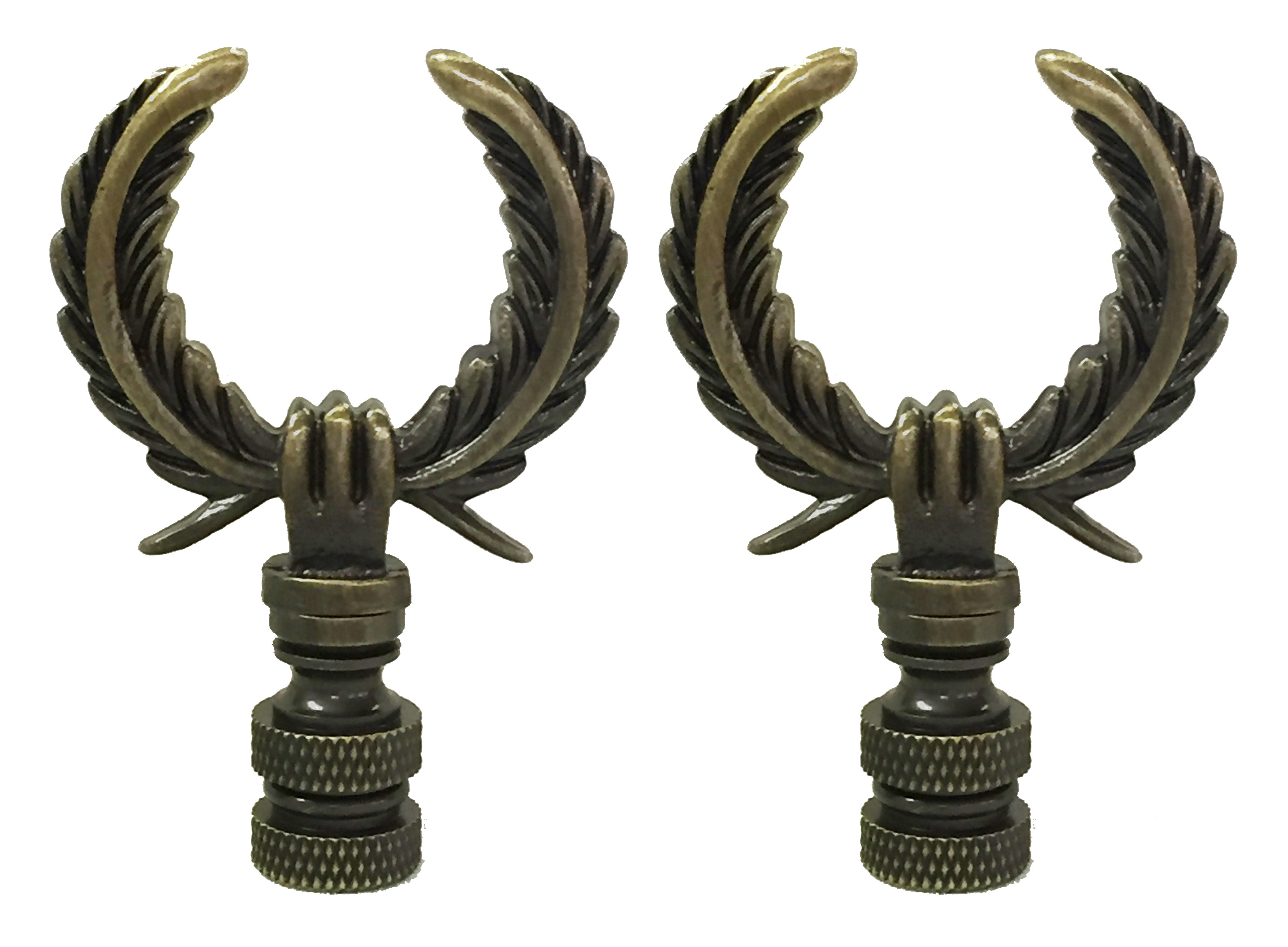 Royal Designs, Inc. Laurel Wreath Lamp Lamp Finial for Lamp Shade, F ...
