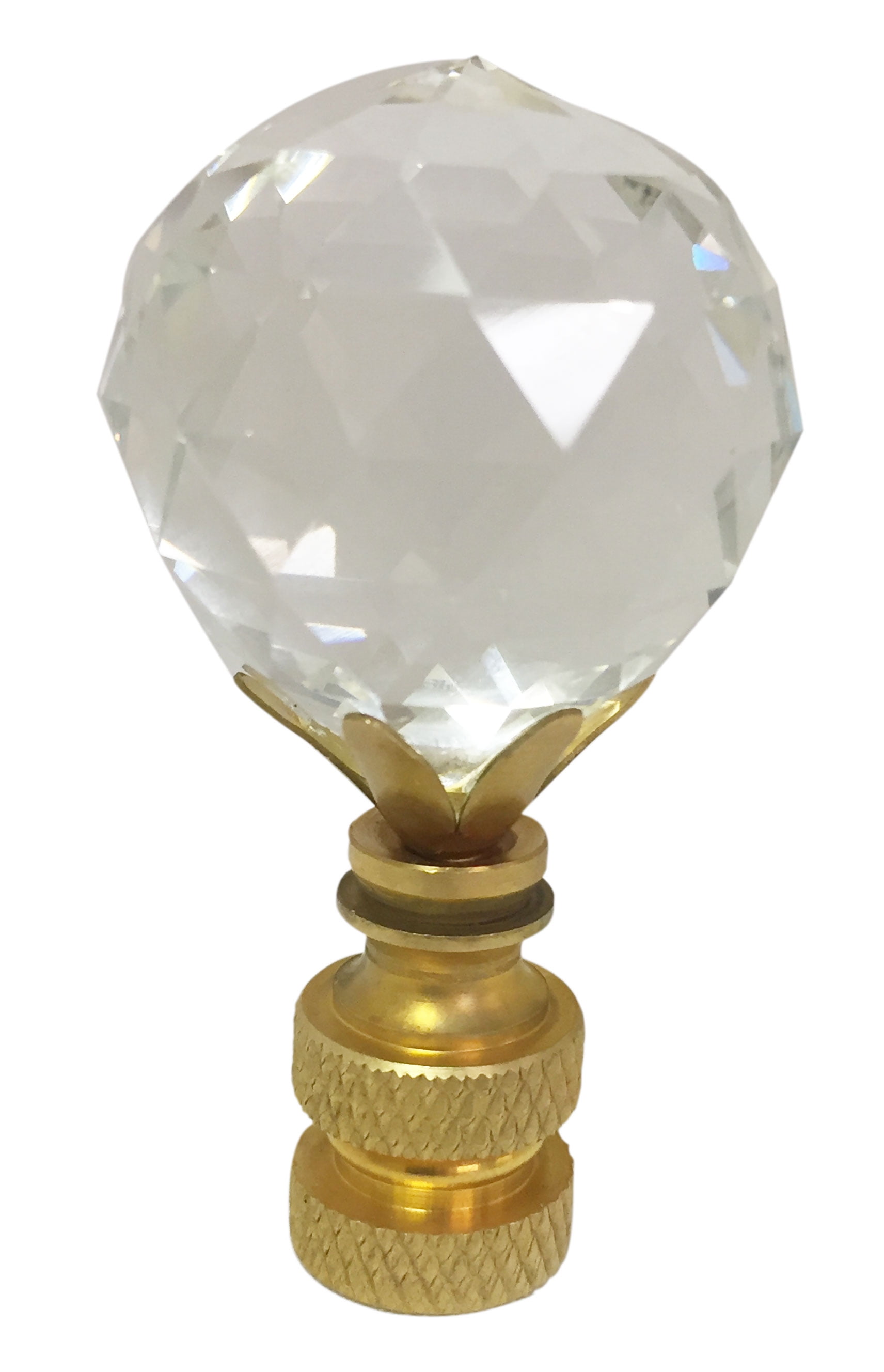 Royal Designs, Inc. Medium Faceted Diamond Cut Clear K9 Crystal Lamp ...