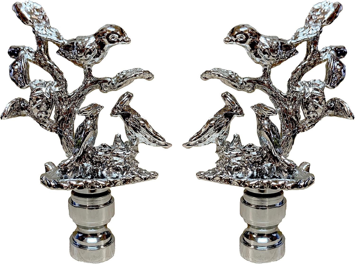 Royal Designs, Inc. Nesting Bird Design Lamp Shade Finial, F-5060CH-2 ...