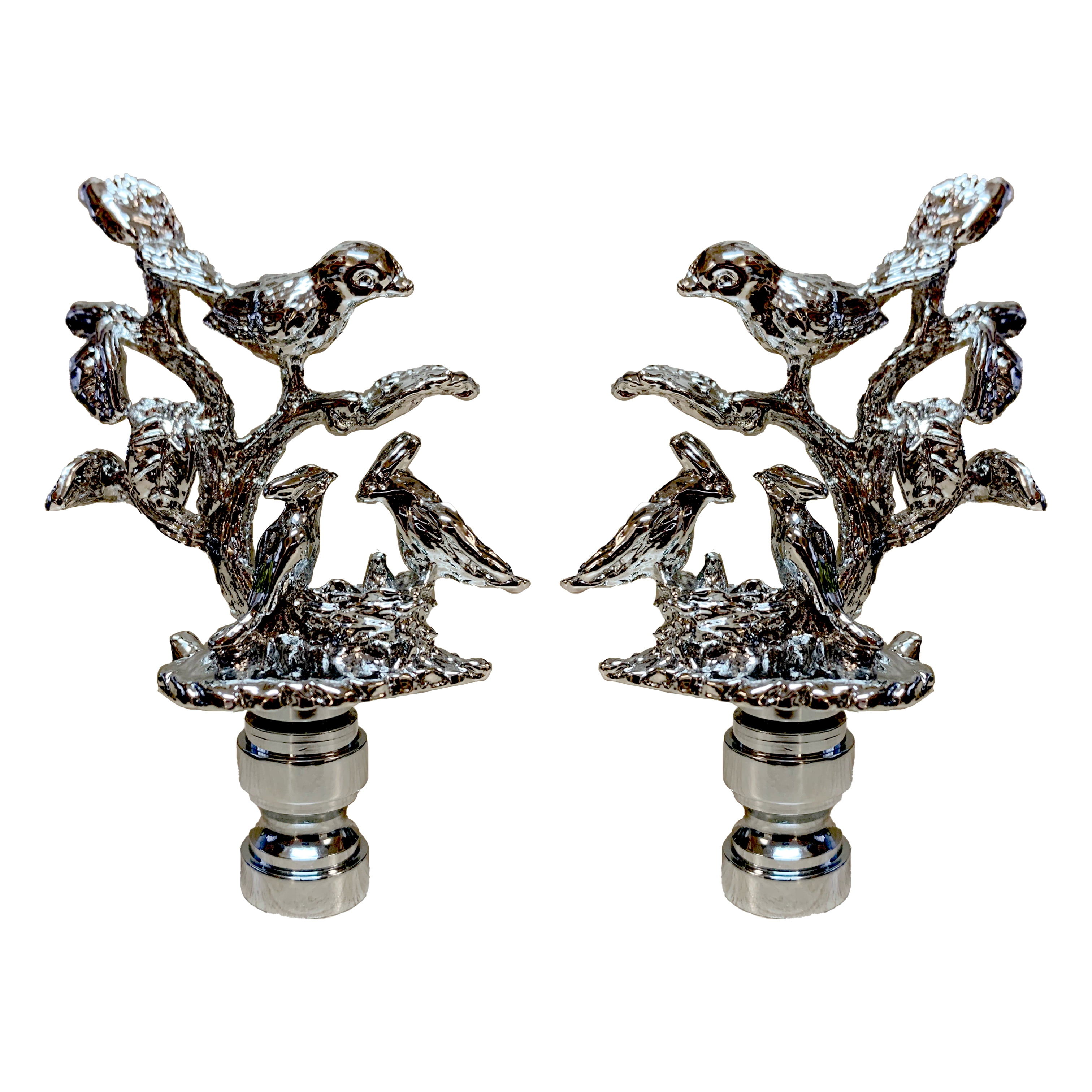 Royal Designs, Inc. Nesting Birds Design Lamp Finial for Lamp Shade ...
