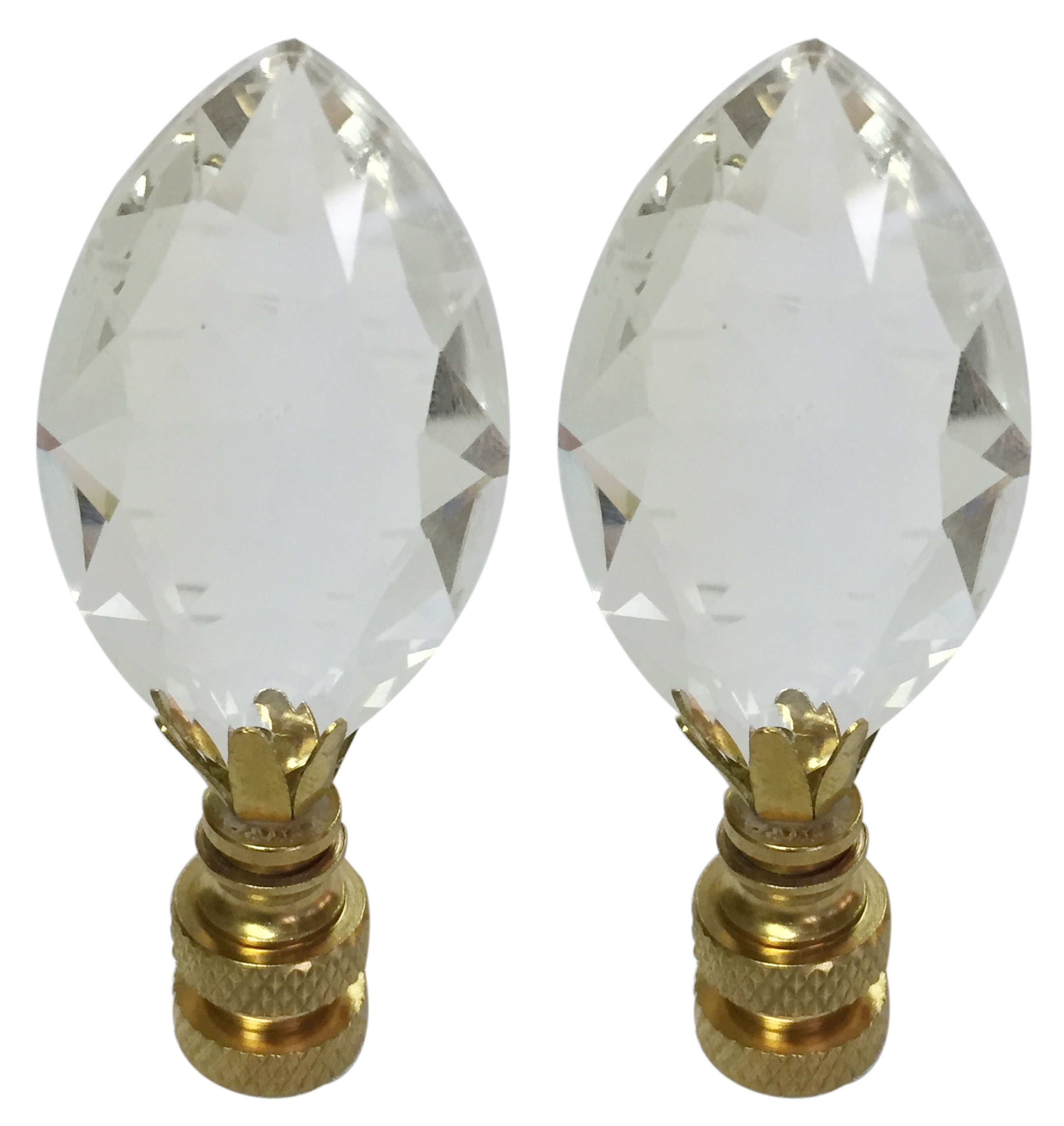 Royal Designs, Inc. Pear Shaped Clear K9 Crystal Lamp Finial for Lamp ...