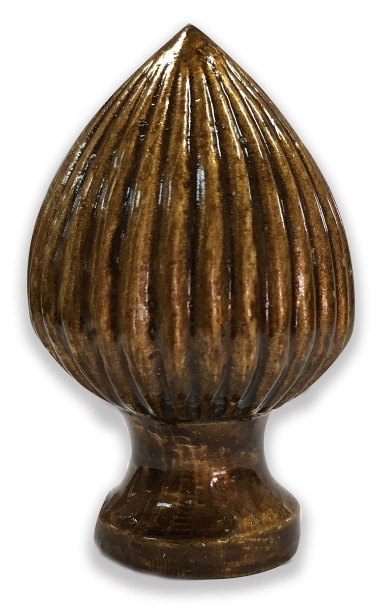 Royal Designs, Inc. Ribbed Pear Lamp Finial for Lamp Shade, F-5033AB-1 ...