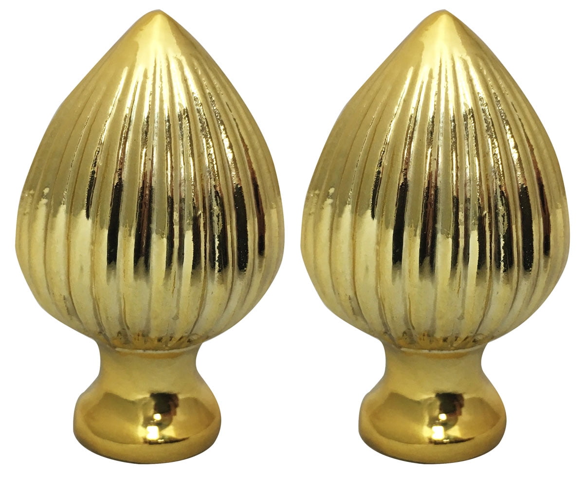Royal Designs, Inc. Ribbed Pear Lamp Finial for Lamp Shade, F-5033PB-2 ...
