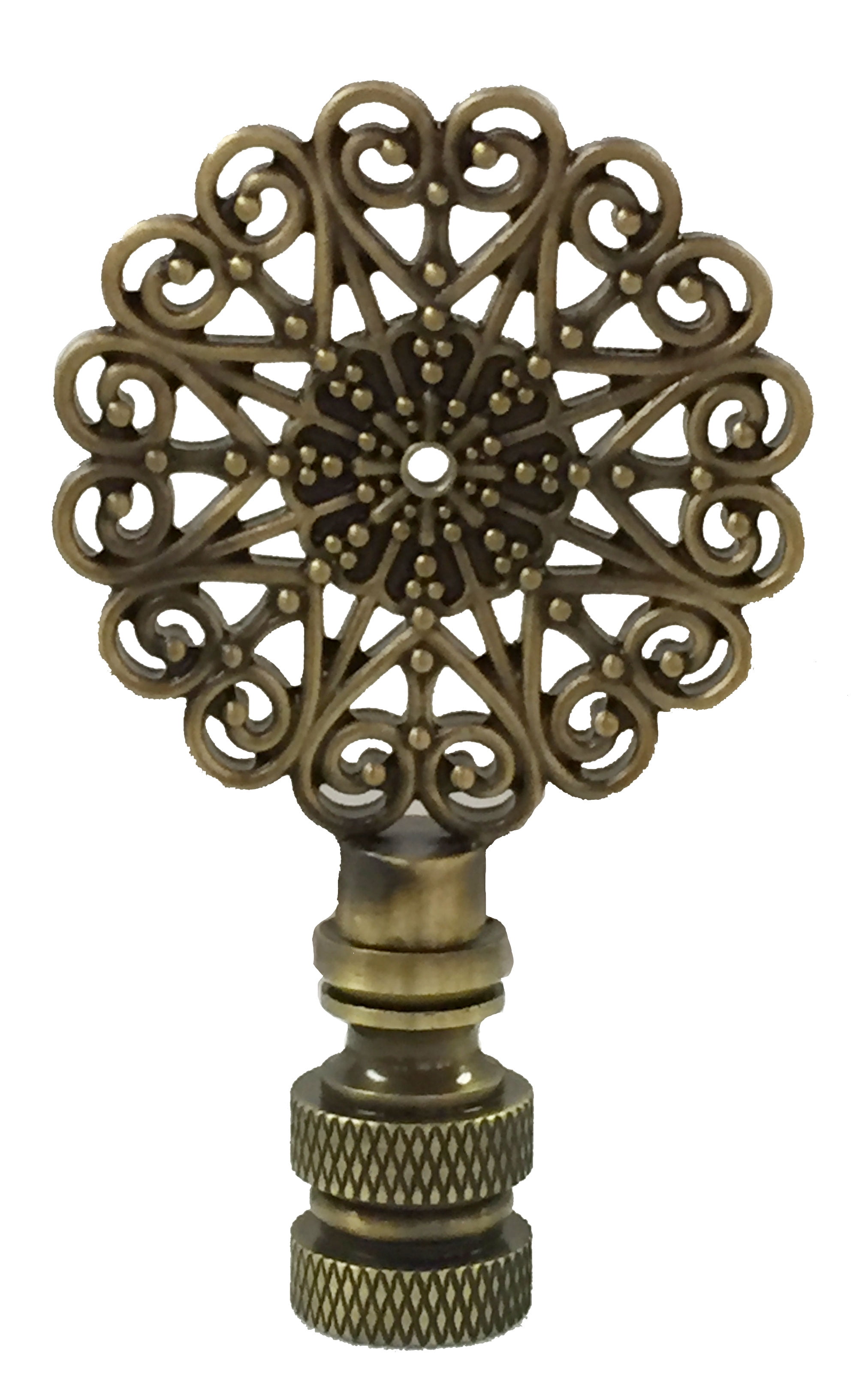 Royal Designs, Inc. Scalloped Filigree 2.62 Inch Lamp Finial for Lamp ...