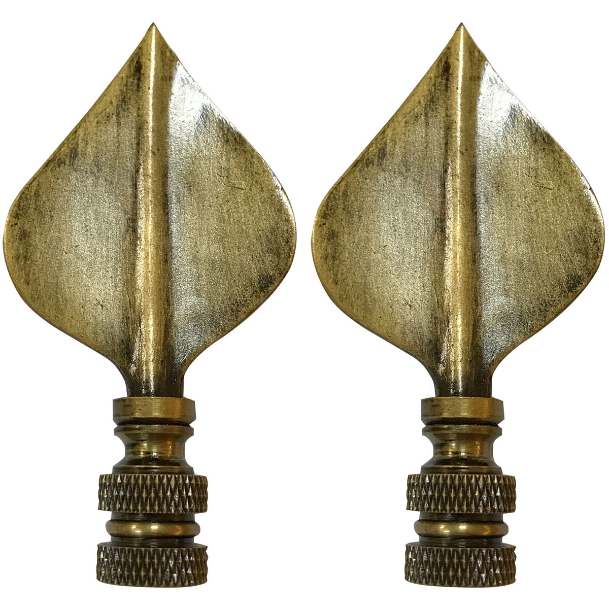 Royal Designs, Inc. Spade Leaf Lamp Finial for Lamp Shade, F-5028AB-2 ...