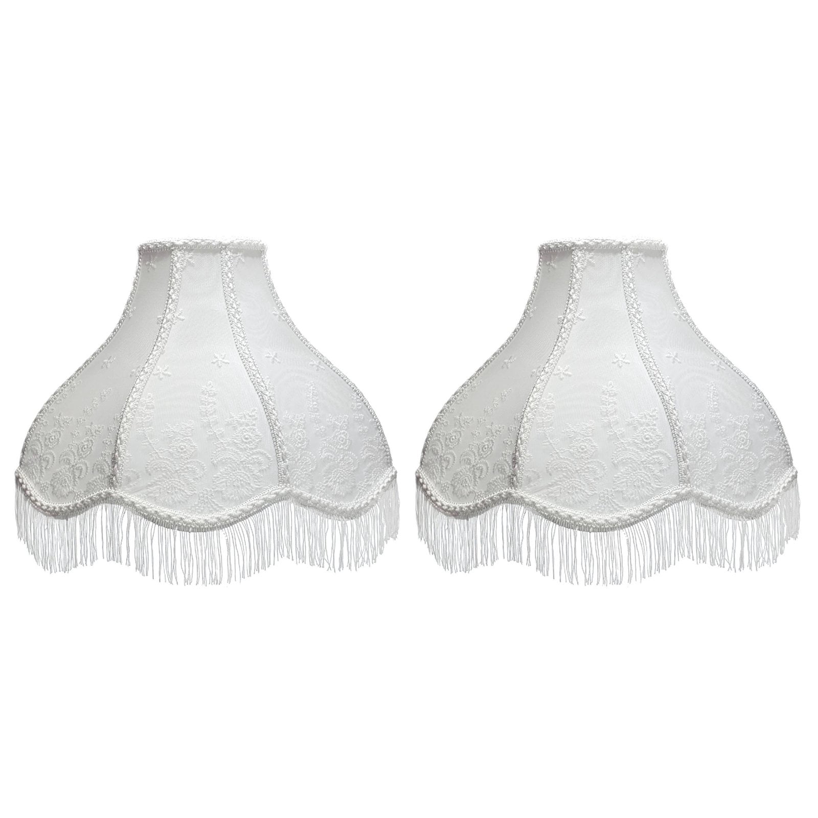 Royal Designs, Inc. Victorian Scalloped Lamp Shade, VS-1001-17WH-2, 6 x ...