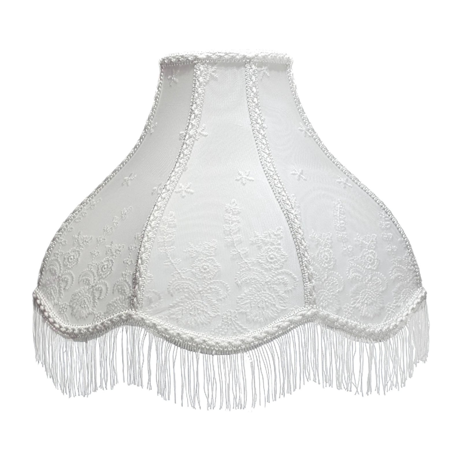 Royal Designs, Inc. Victorian Scalloped Lamp Shade, VS-1001-17WH, 6 x ...