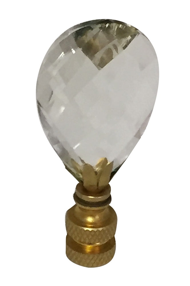Royal Designs Small Diamond Swiss Cut Clear K9 Crystal Lamp Finial For ...