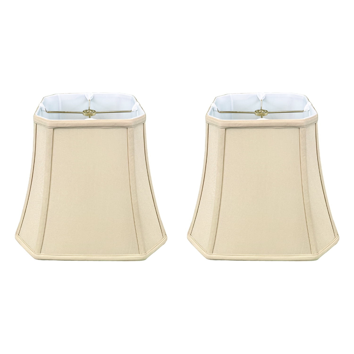 Royal Designs Square Cut Corner Bell Lamp Shade, Beige, 5" x 10" x 8.75 ...