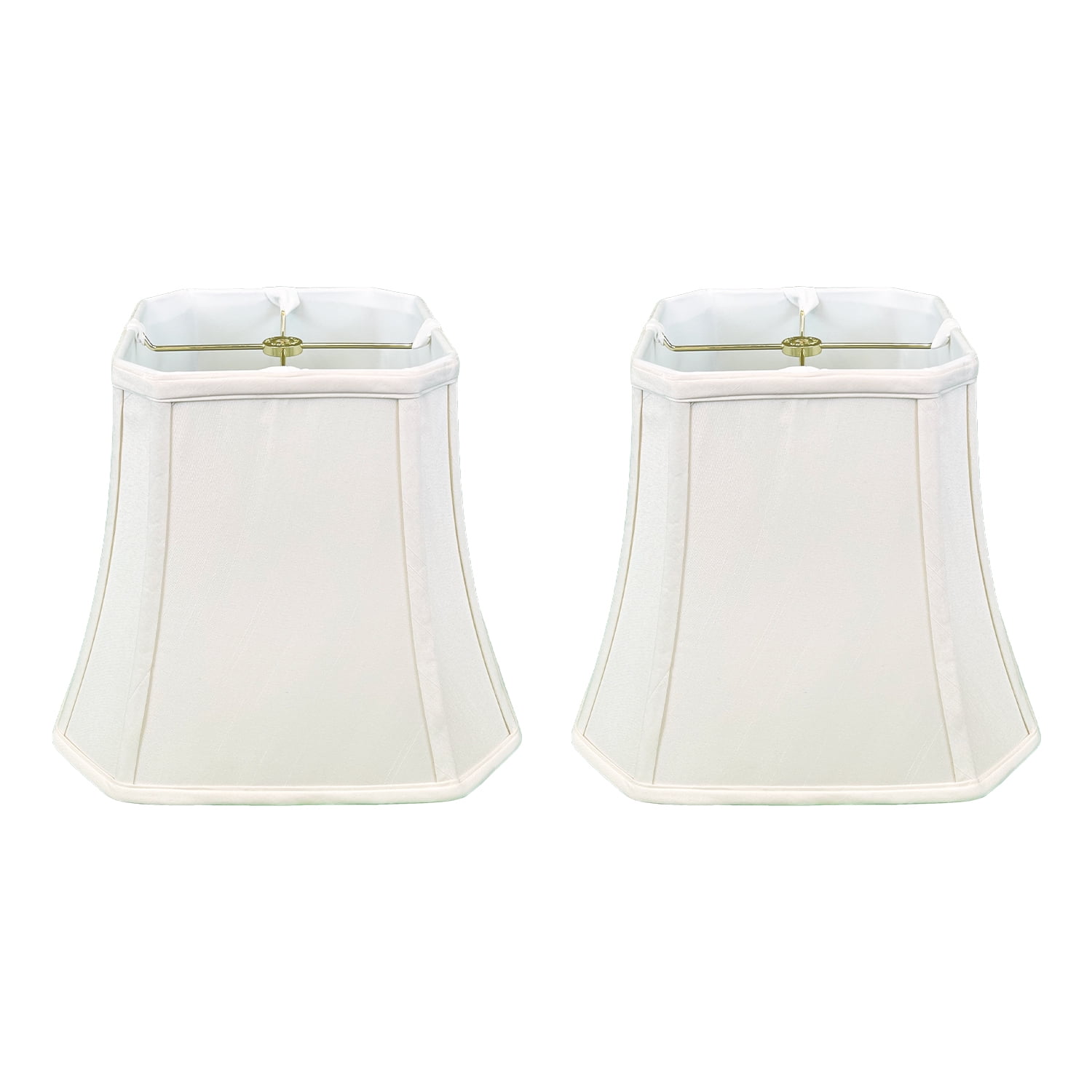 Royal Designs Square Cut Corner Bell Lamp Shade, White, 7.5" x 12" x 10 ...
