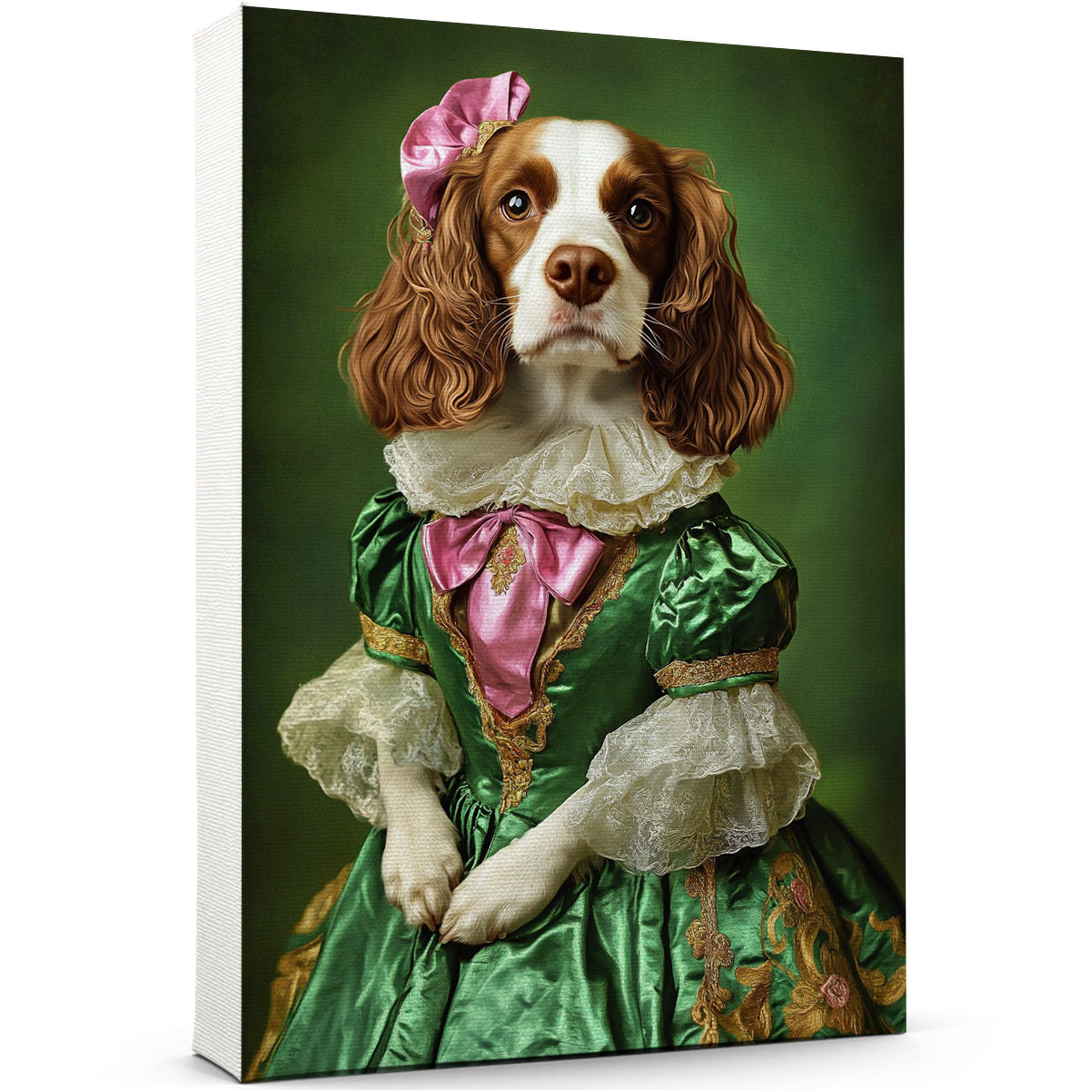 Royal Dog Painting, Royal Dog Portrait Welsh Springer Spaniel Dog in ...