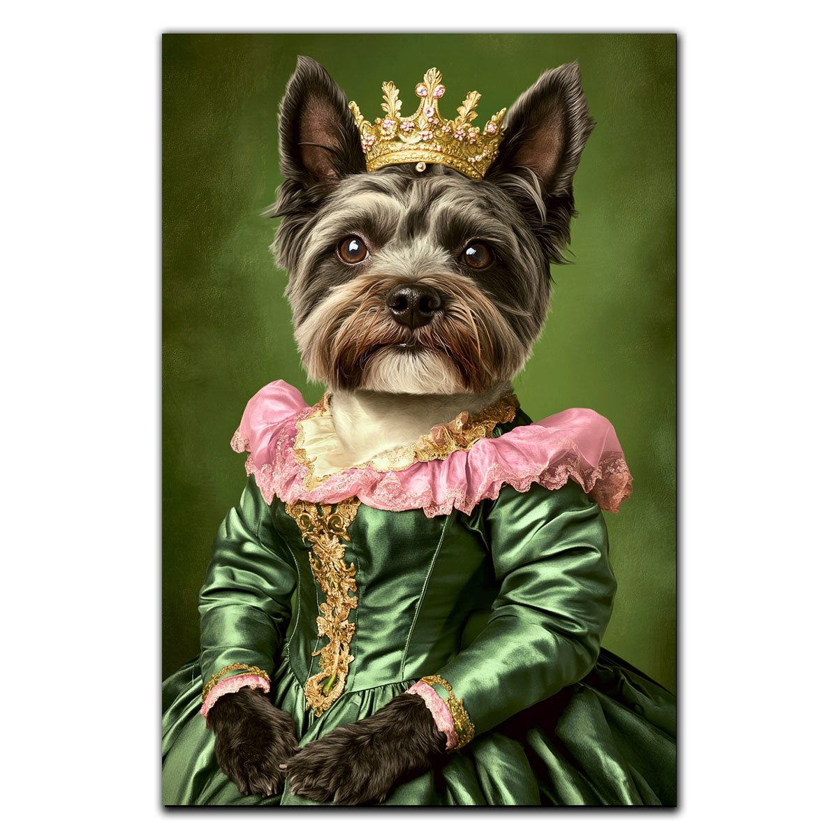 Royal Dog Portrait Bouvierdes Flandres Dog in Royal Costume Poster ...