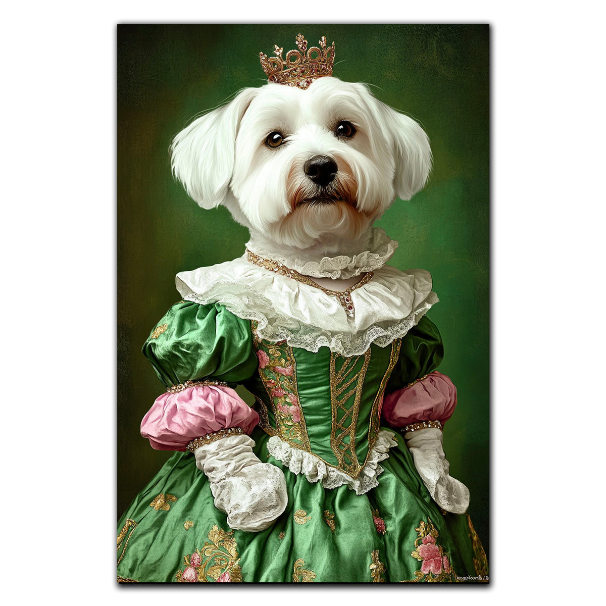 Royal Dog Portrait Grand Basset Griffon Vendeen Dog in Royal Costume ...