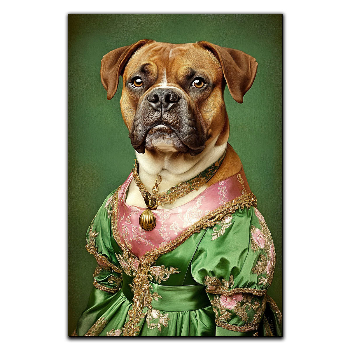 Royal Dog Portrait Mastiff Christmas Dog in Royal Costume Poster, Funny ...