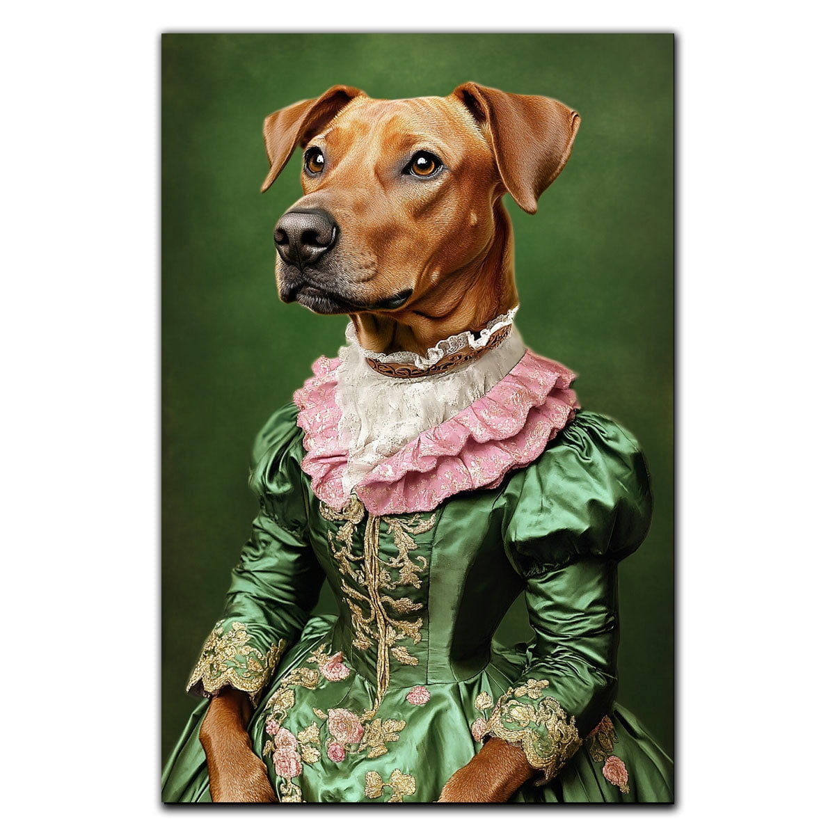 Royal Dog Portrait Rhodesian Ridgeback Dog in Royal Costume Poster ...