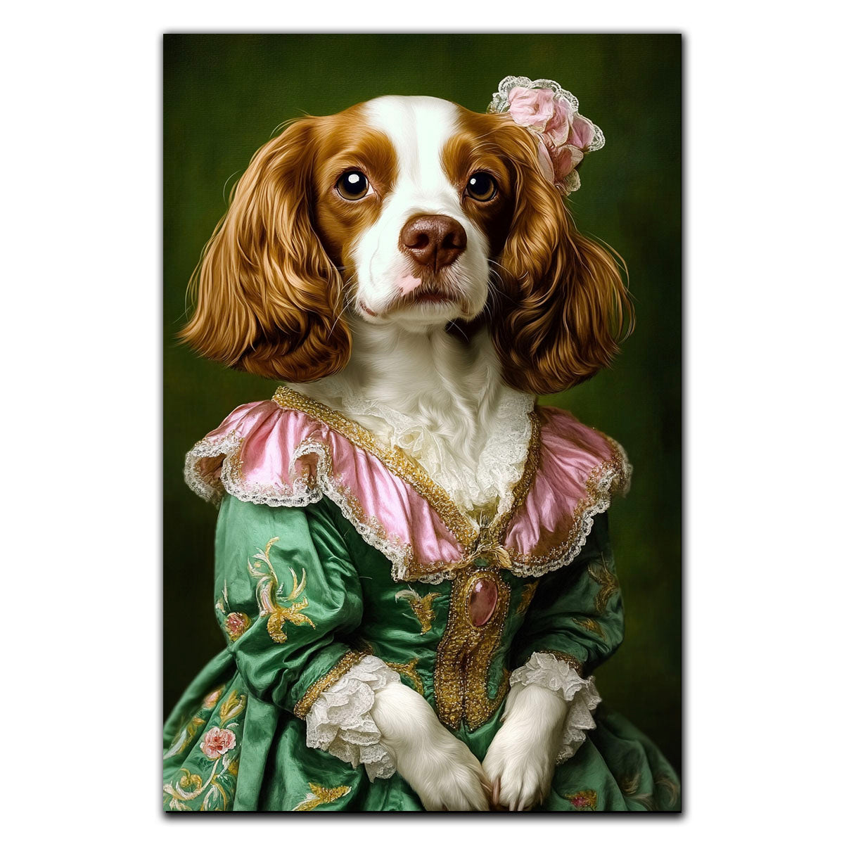 Royal Dog Portrait Welsh Springer Spaniel Dog in Royal Costume Poster ...