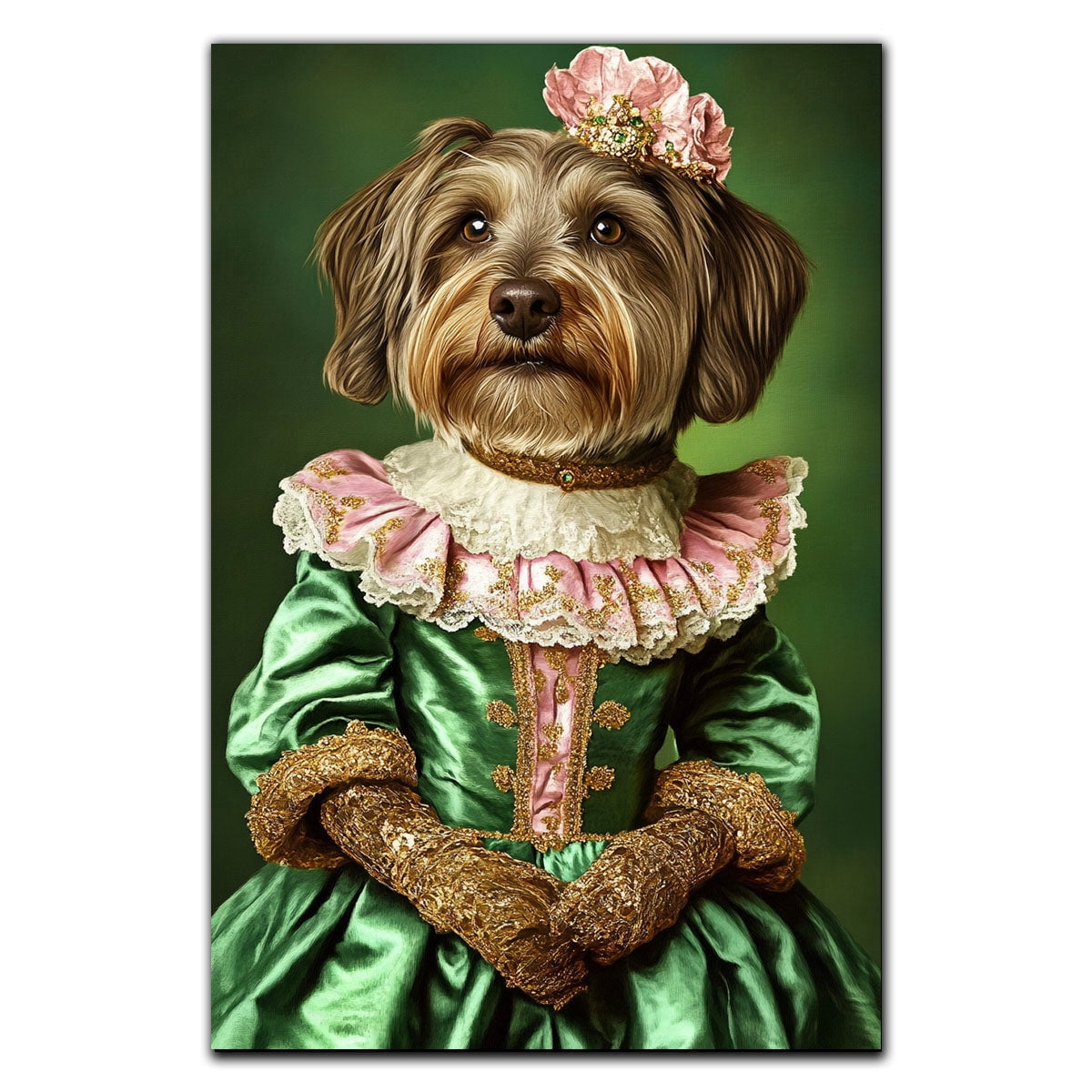 Royal Dog Portrait Wirehaired Pointing Griffon Dog in Royal Costume ...