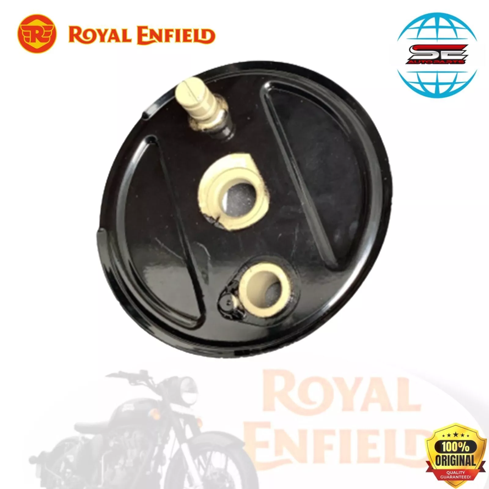 Royal Enfield Black Rear Brake Cover Plate For Classic 350/500 Bullet ...