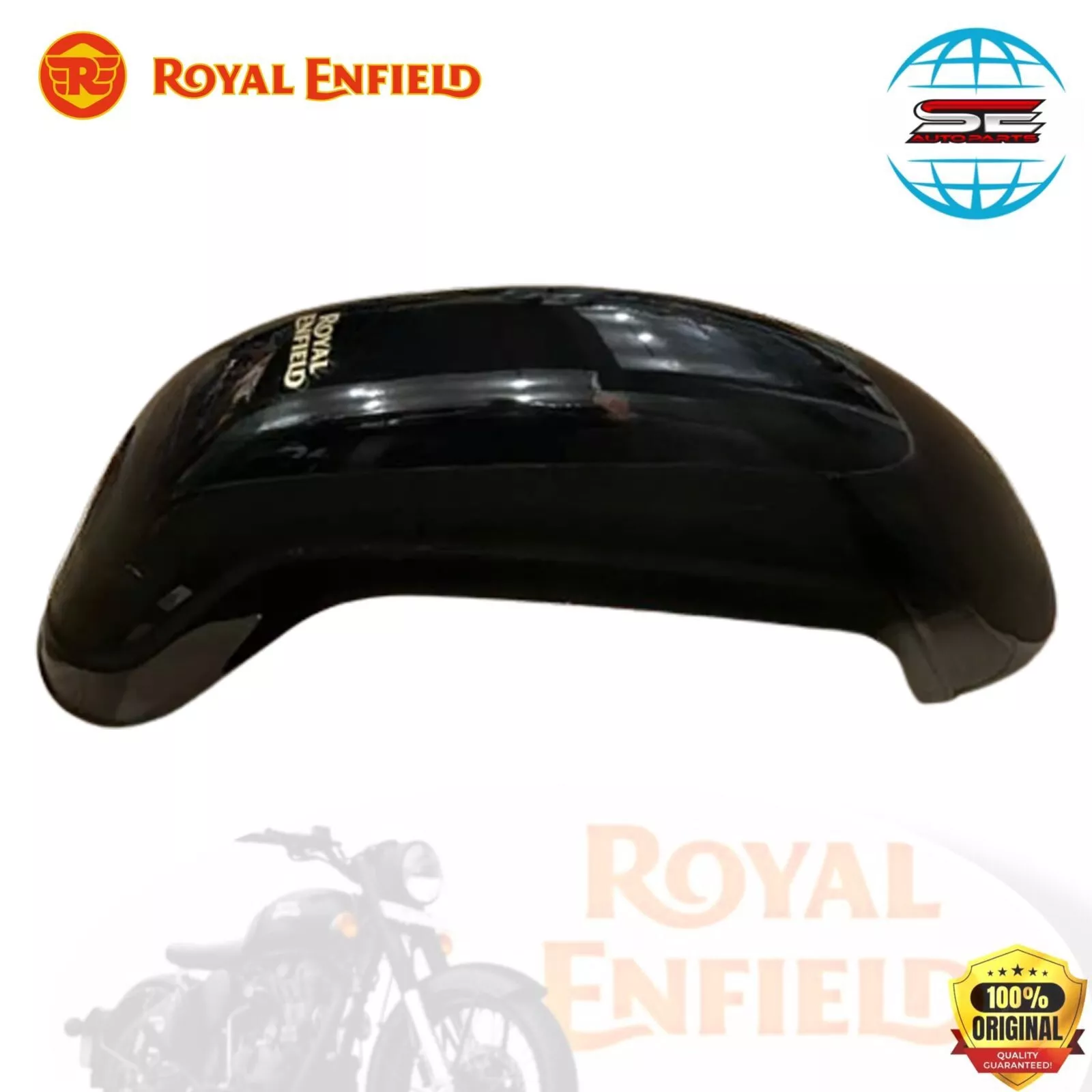 Royal Enfield Rear Mudguard With Sticker Std Bvi For Bullet 350/500 ...