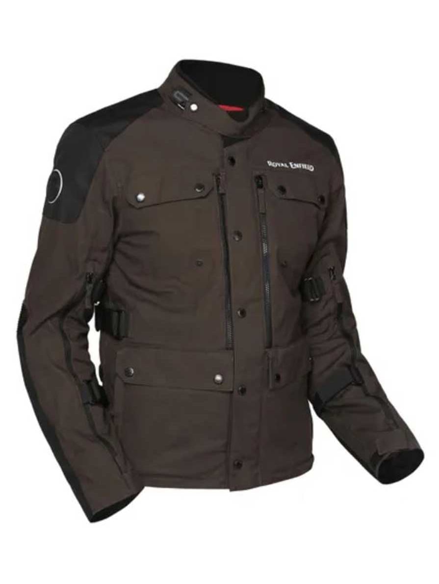 Royal Enfield Sanders Water Resistance Tour Fit Riding Jacket - Brown ...