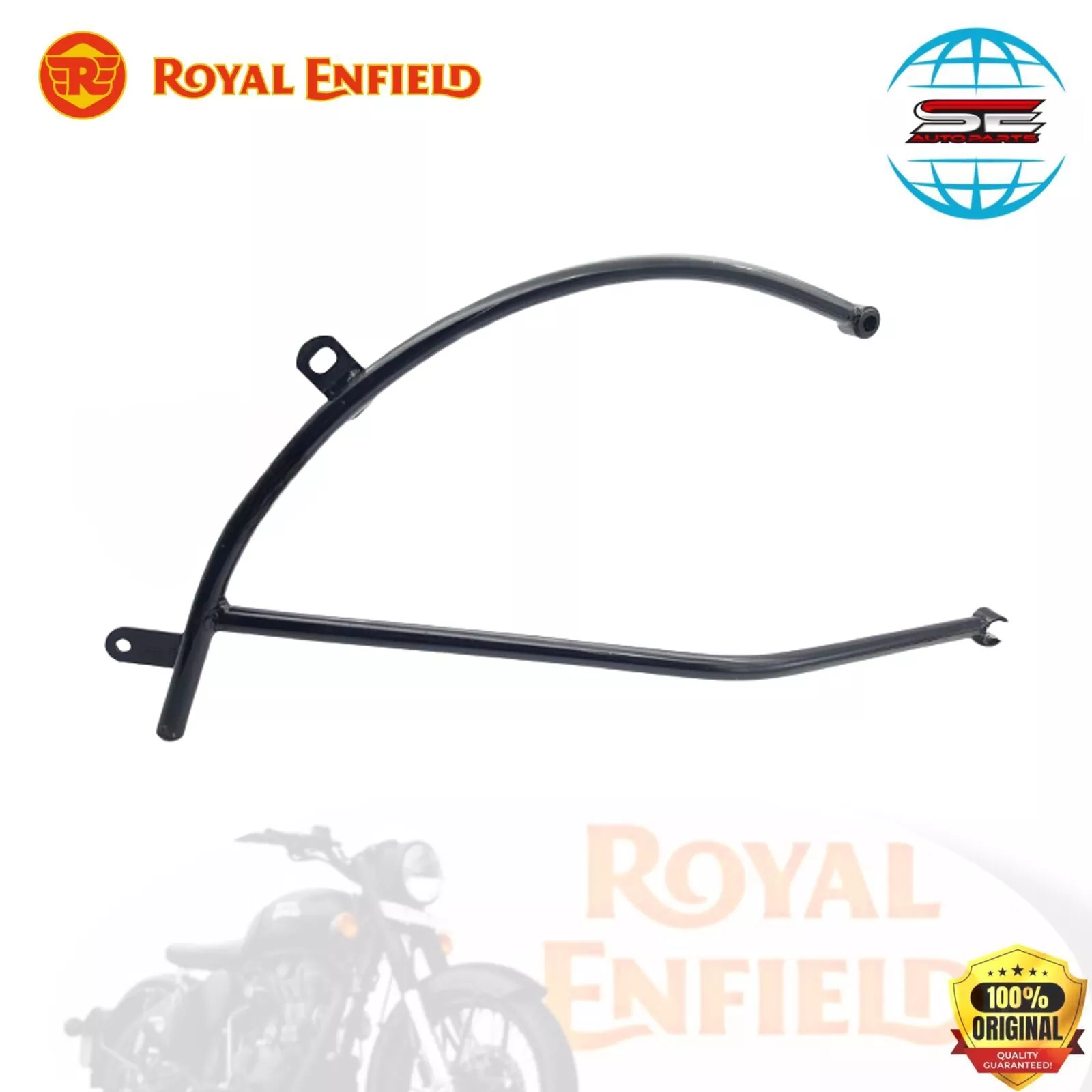 Royal Enfield black painted/granite carrier rh for classic 350/500 ...