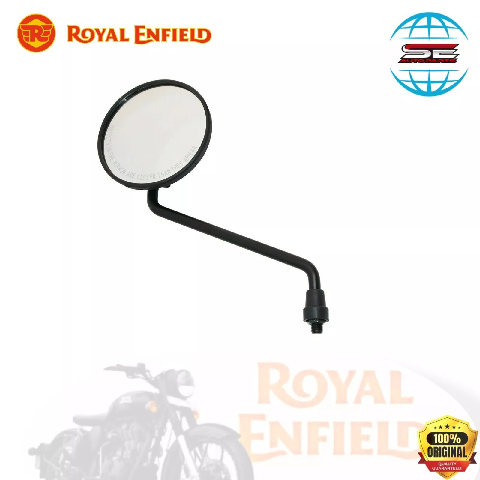 Royal Enfield black rear view mirror rh for thunderbird x 350/500 ...