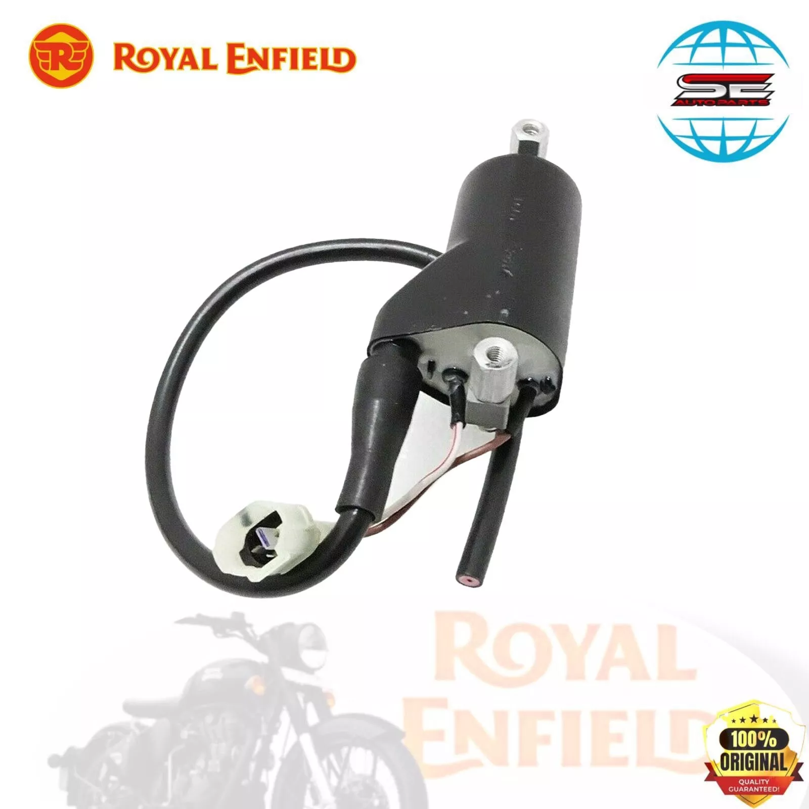 Royal Enfield bullet 350 classic 350/500 ignition coil with cap cord ...
