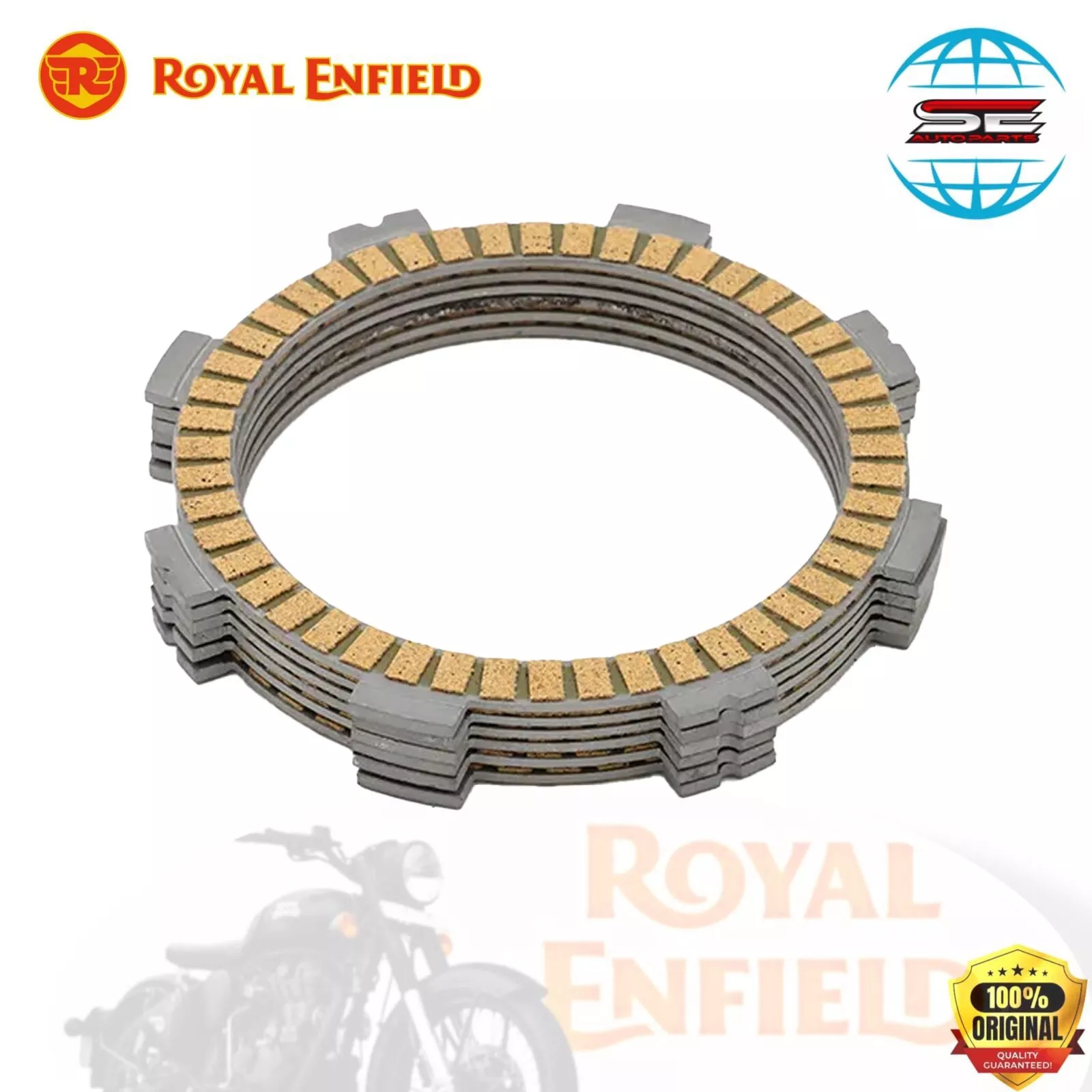 Royal Enfield clutch friction & plain plate kit uce for bullet 500 ...
