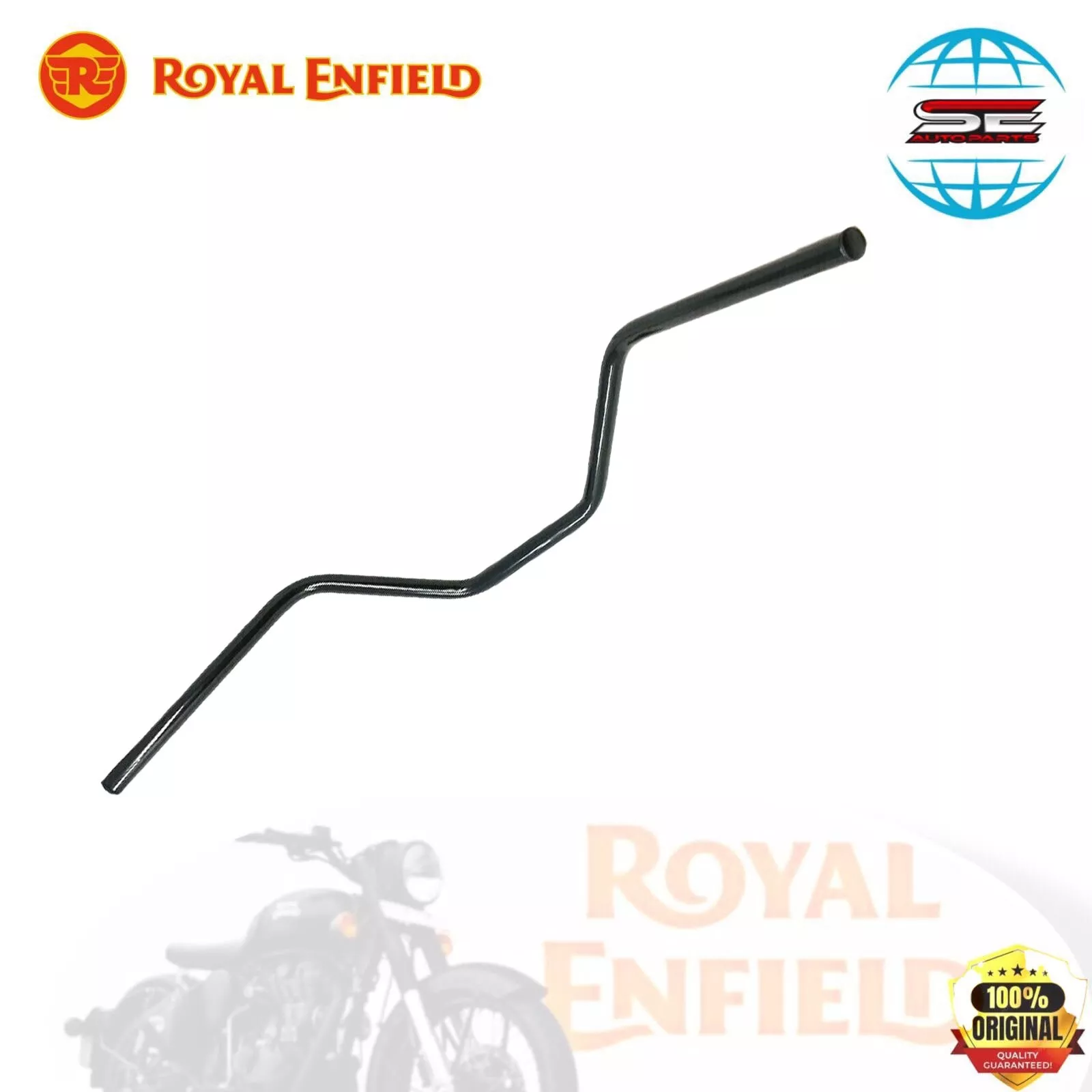 Royal Enfield handlebar complete- matte black for new classic 350 ...
