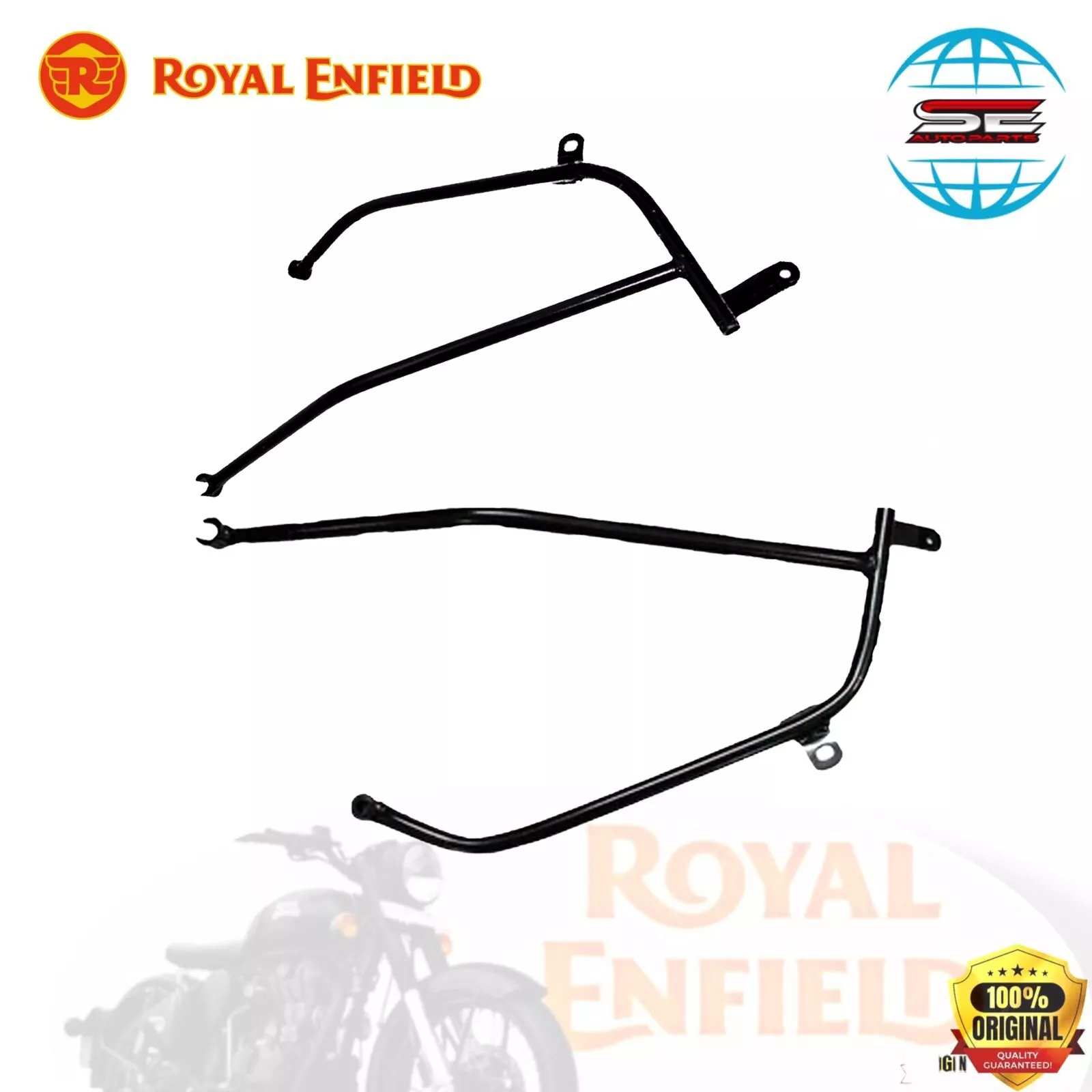 Royal Enfield mudguard carrier lh & rh mod black for bullet 350/500 ...