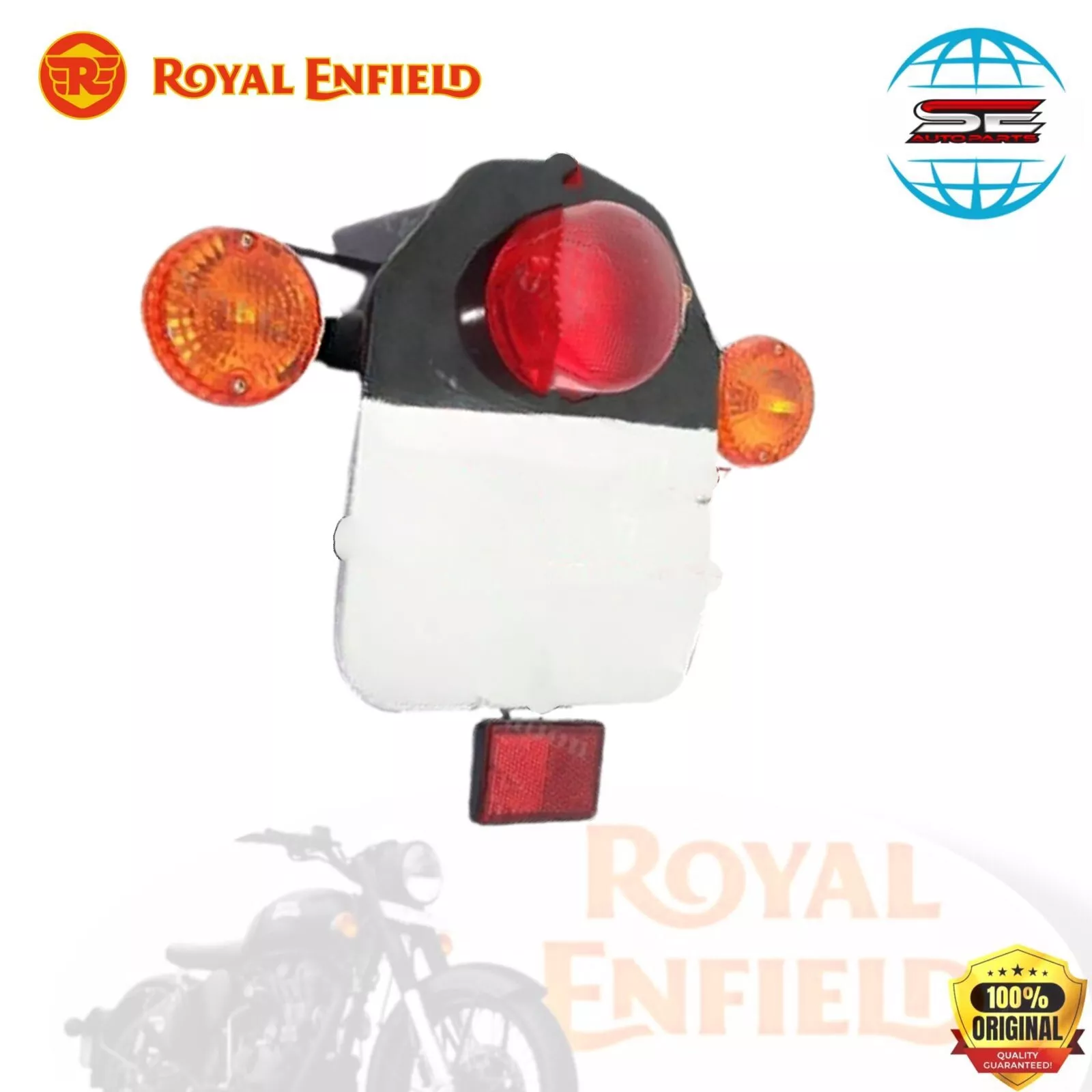 Royal Enfield rear number plate (support) - milky white for classic 350 ...