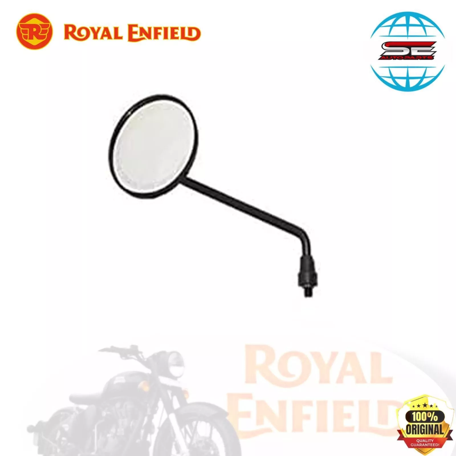Royal Enfield rear view mirror rh black for meteor 350 (RAL00274/E ...