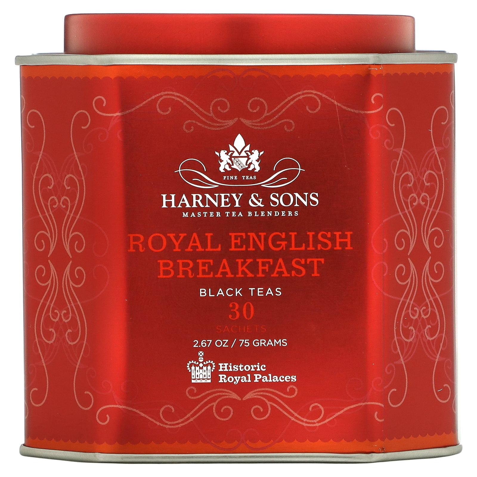 Royal English Breakfast, Black Teas, 30 Sachets, 2.67 oz (75 G), Harney ...