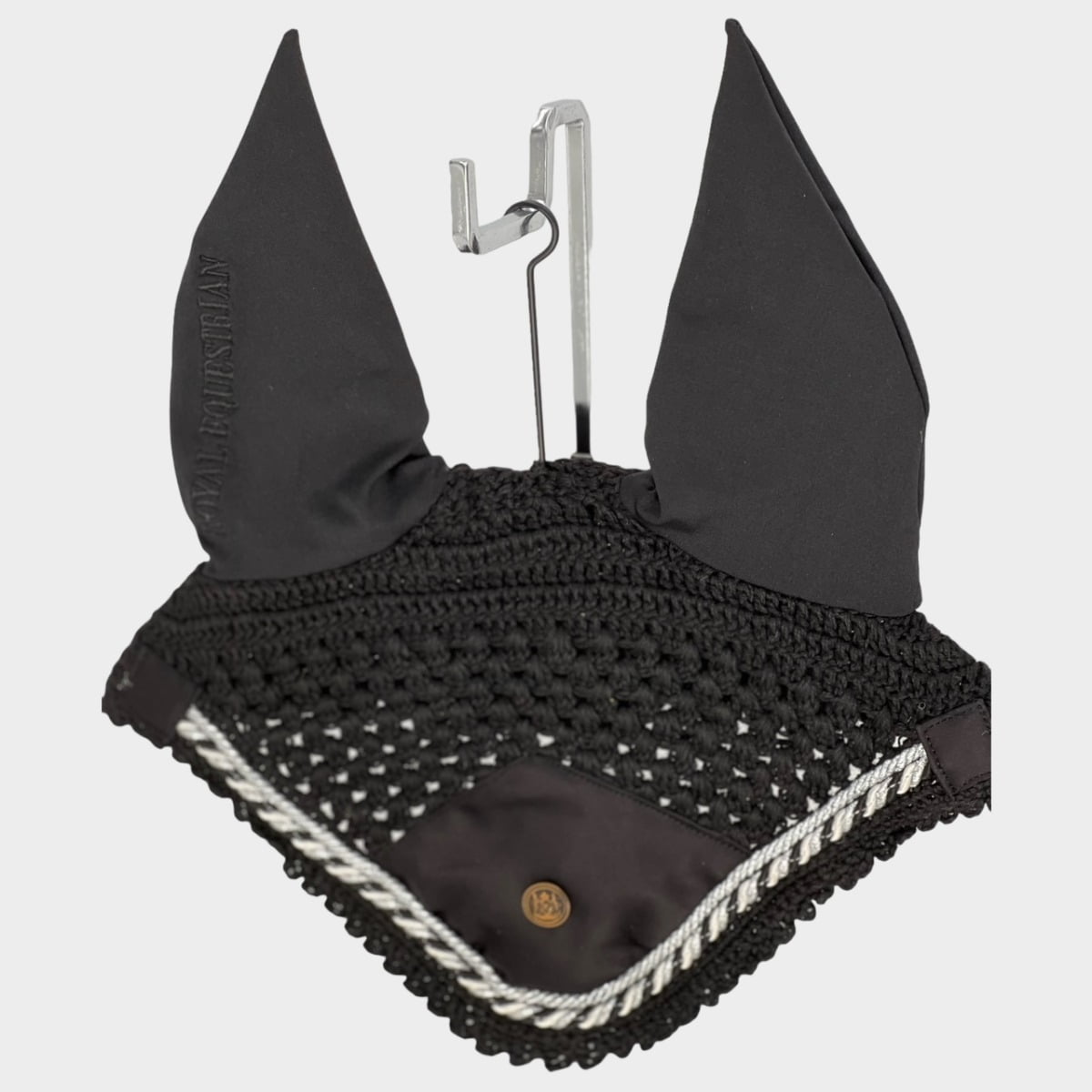 Royal Equestrian Premium Ear Bonnet Black Silver Full - Walmart.com