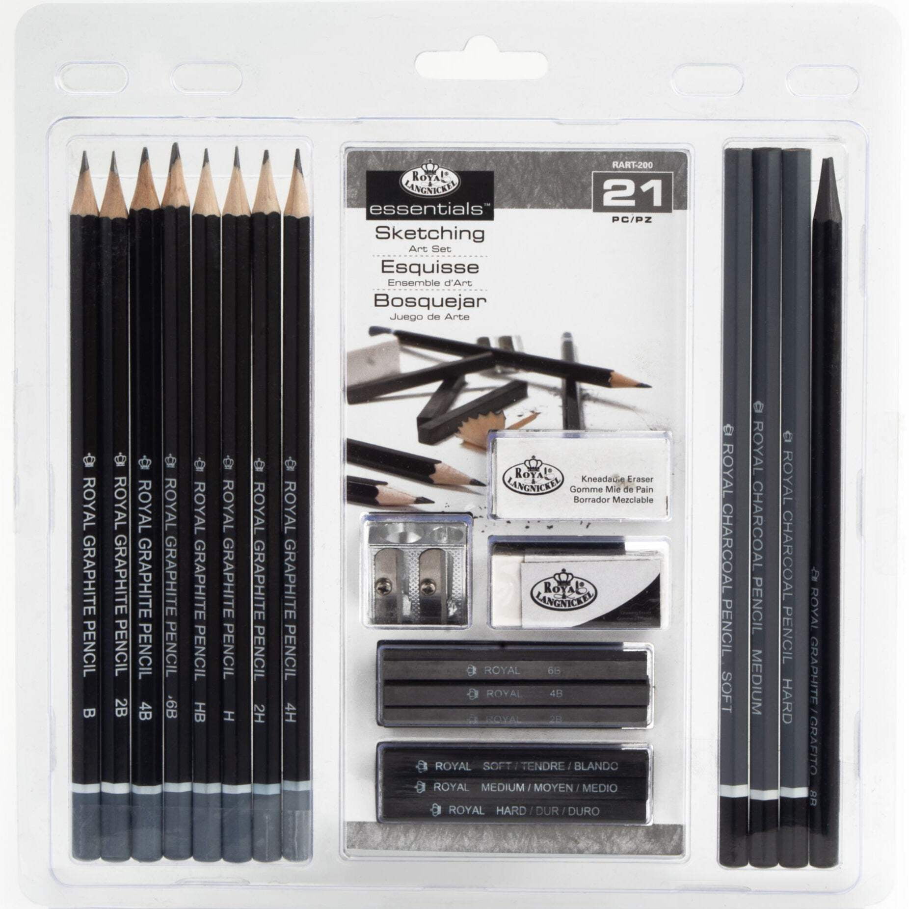 Royal Essentials 21pc Artist Sketching Set - Art Supplies Kit - Walmart.com