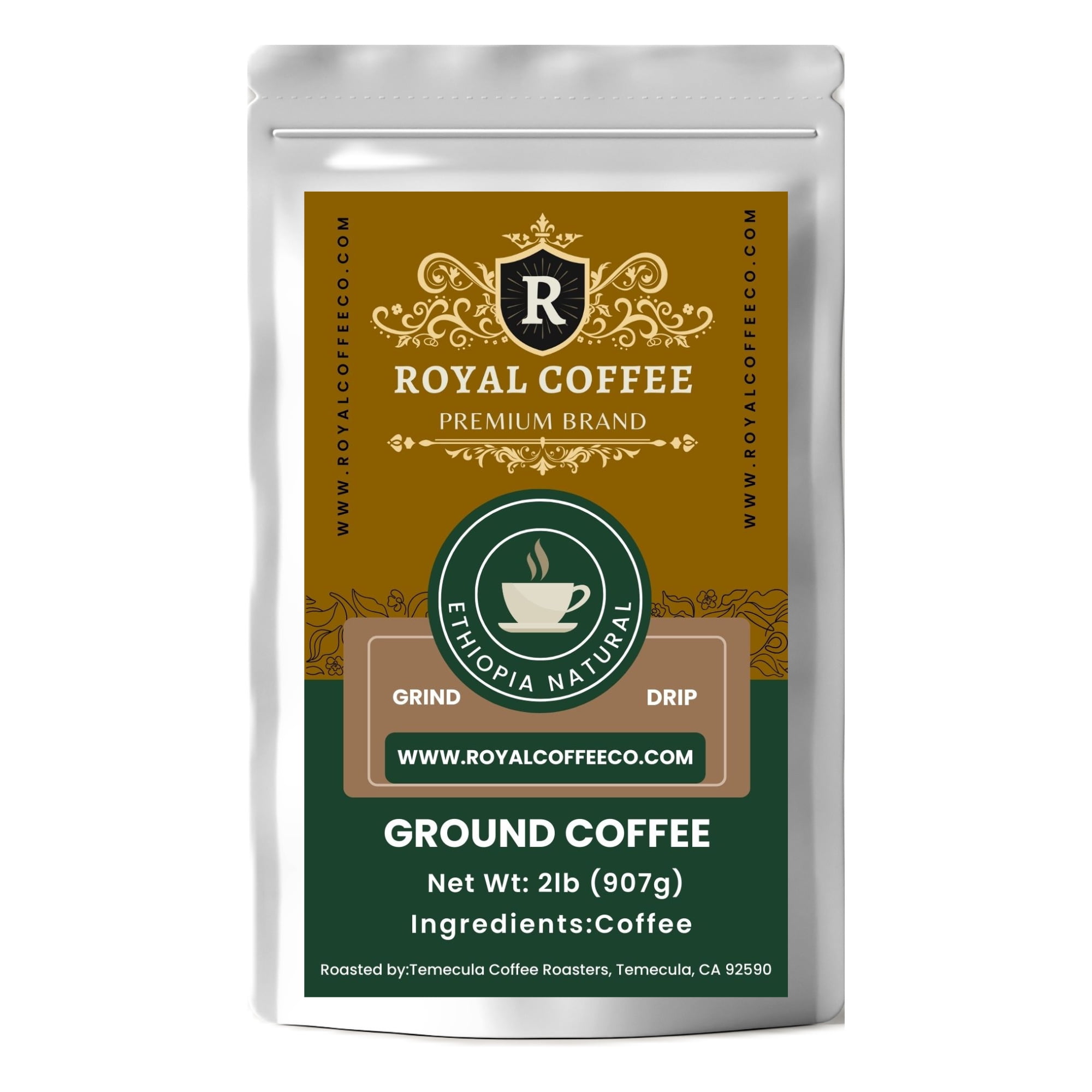 Royal Ethiopia Natural Single Origin Freshly Roasted Coffee, (Ethiopia ...