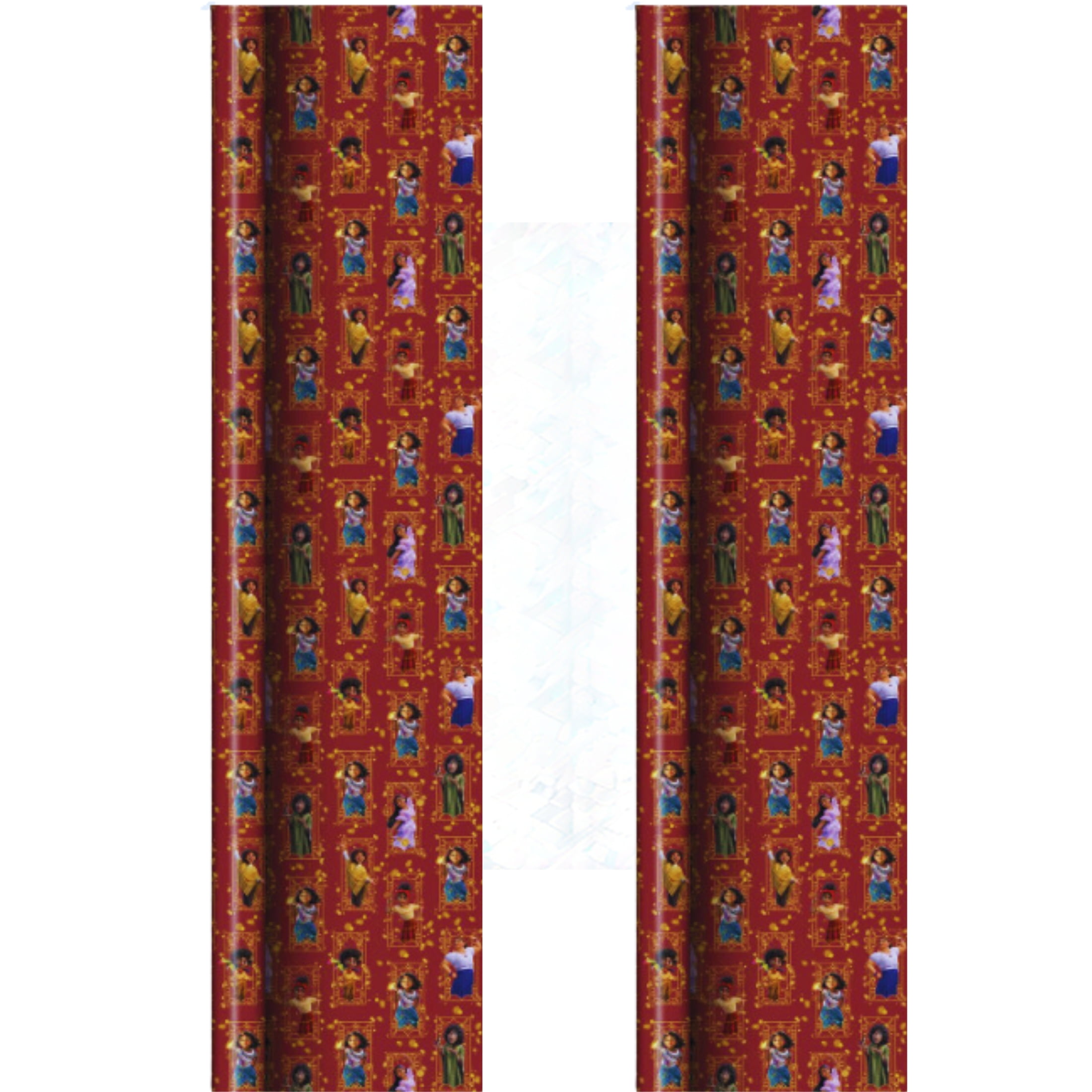 Royal Fairy Tale Princesses Maroon Gift Wrapping Paper, 20 Sq ft (2 ...