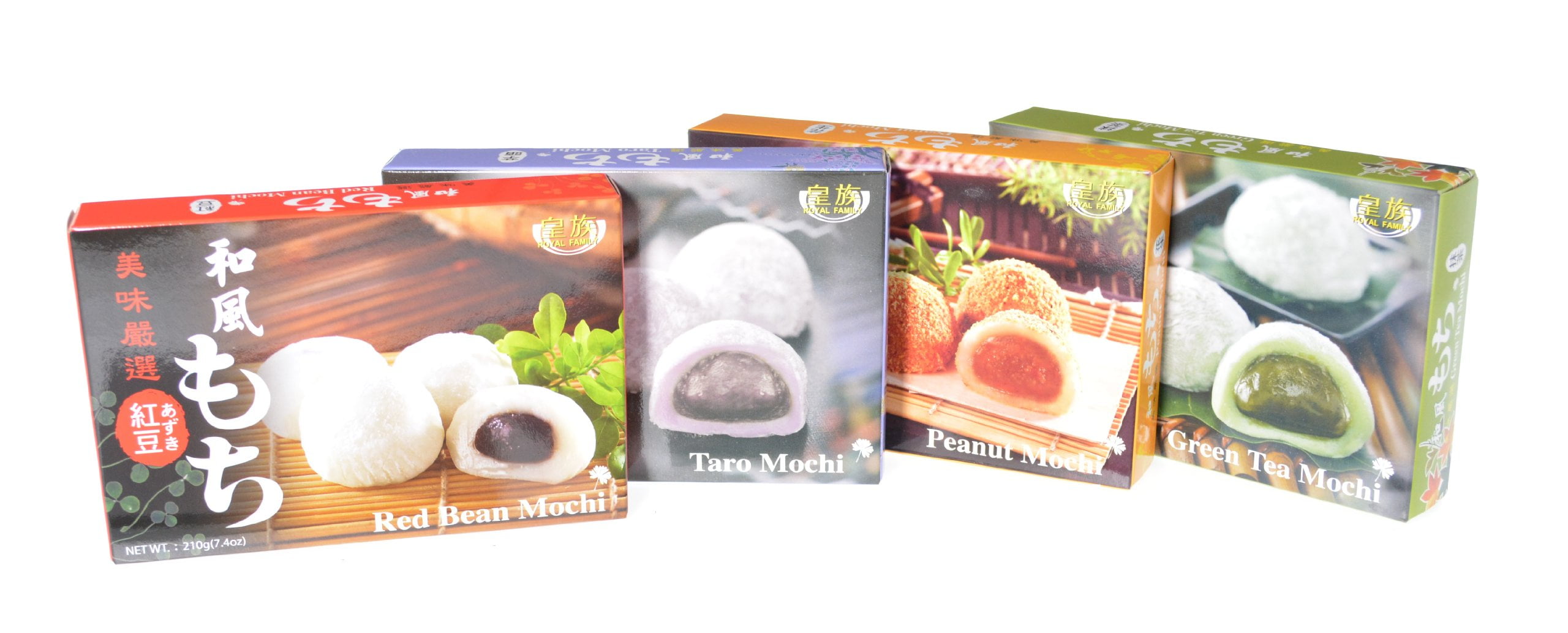 Royal Family Japanese Mochi BDF32 Variety Pack Including Red Bean, Taro, Green Tea and Peanut ...