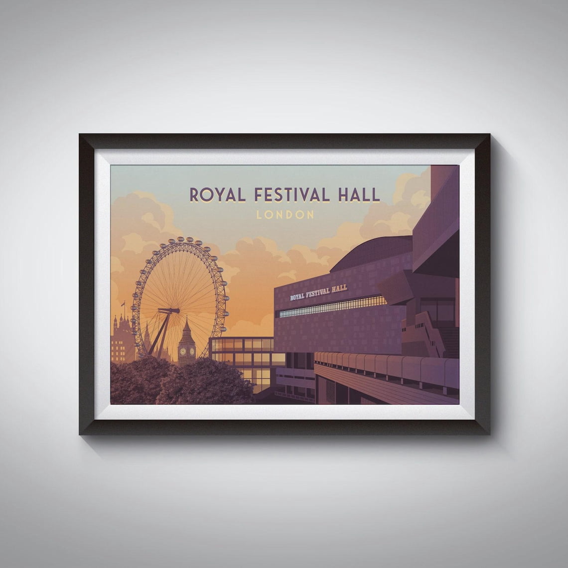 Royal Festival Hall London South Bank Modernist Architecture, Unframed ...
