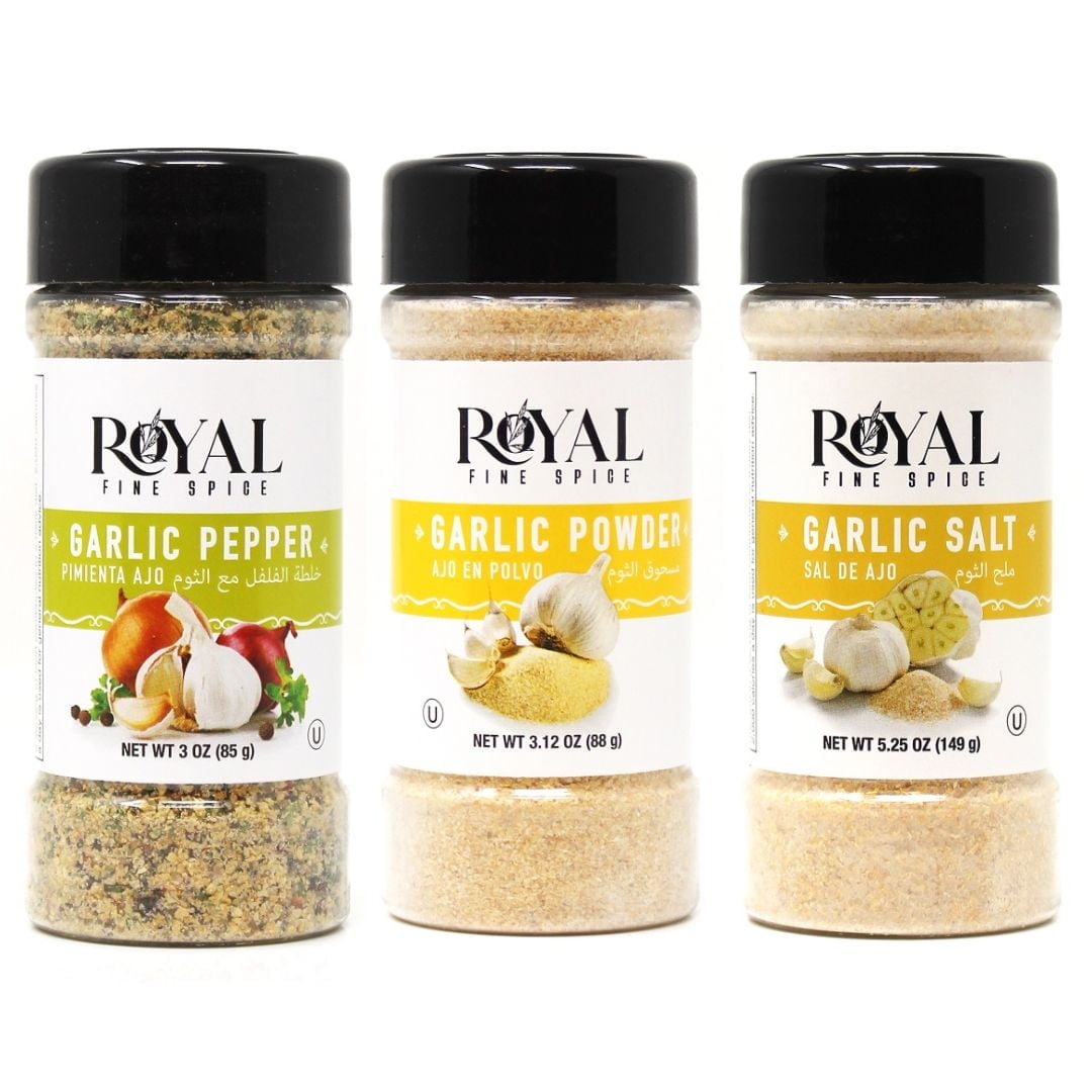 Royal Fine Spice Garlic Seasoning Variety Pack – 3 Pack Bundle (Garlic ...
