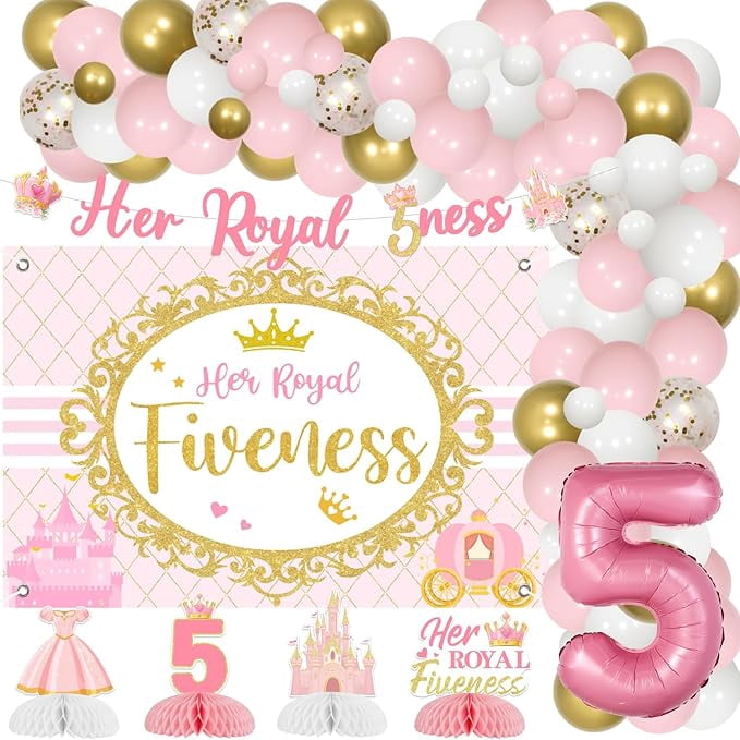 Her Royal Fiveness Birthday Decorations for Girl, Her Royal Fiveness ...