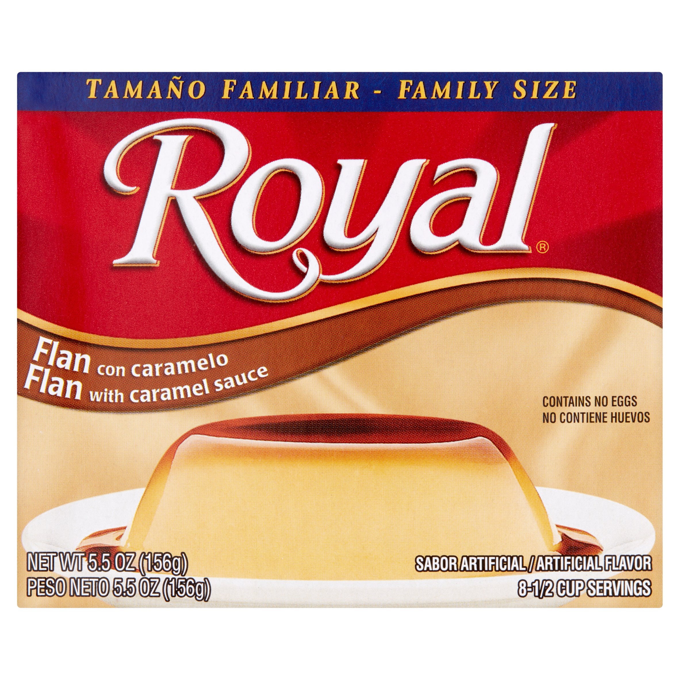 Royal Egg-Free Flan Mix with Caramel Sauce, Easy to Prepare, Family ...
