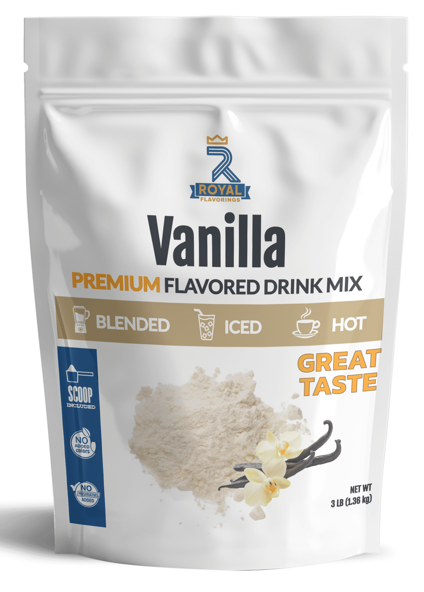 Royal Flavorings Vanilla Premium Flavored Frappe Drink Mix for Blended ...