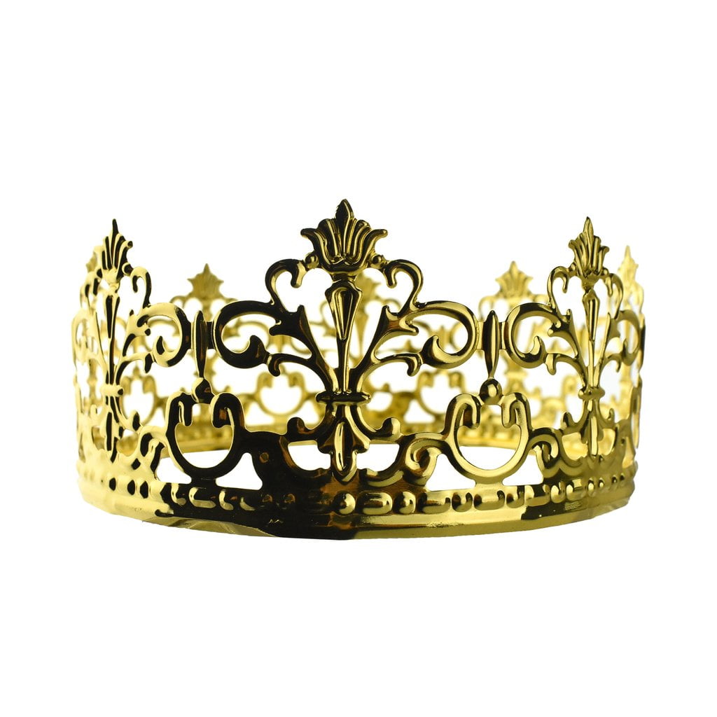 Royal Flourished Pattern Metal Crown, 5-1/4-Inch, Gold - Walmart.com