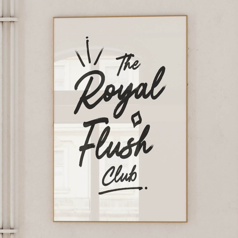 Royal Flush Bathroom Art Print Bathroom Wall Decor Guest Bathroom ...