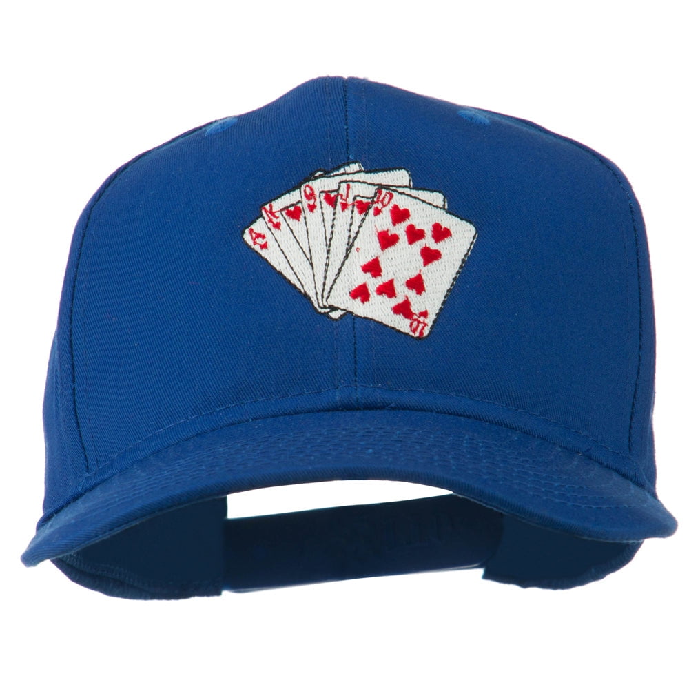 Royal Flush Embroidered Cotton Twill Cap - Royal OSFM - Walmart.com