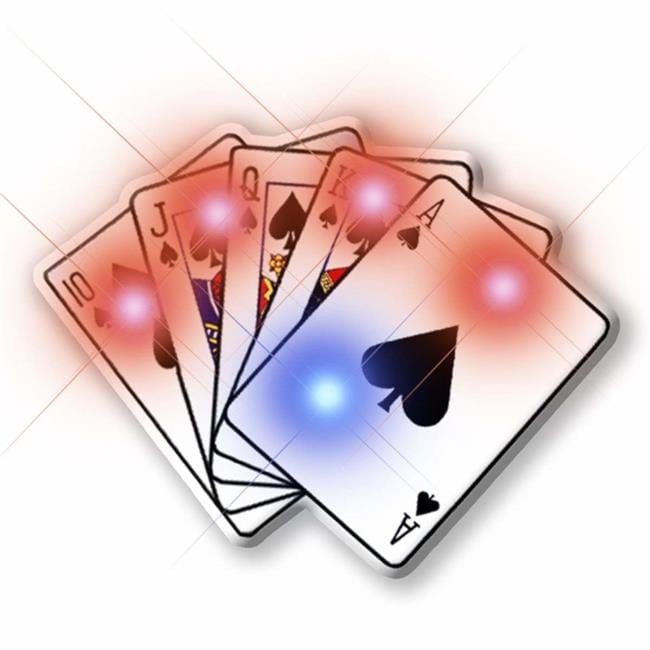 Royal Flush Flashing Body Light Lapel Pins - Walmart.com
