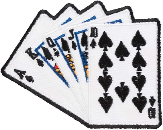 Royal Flush Poker Hand Patch, Playing Card Patches - Walmart.com