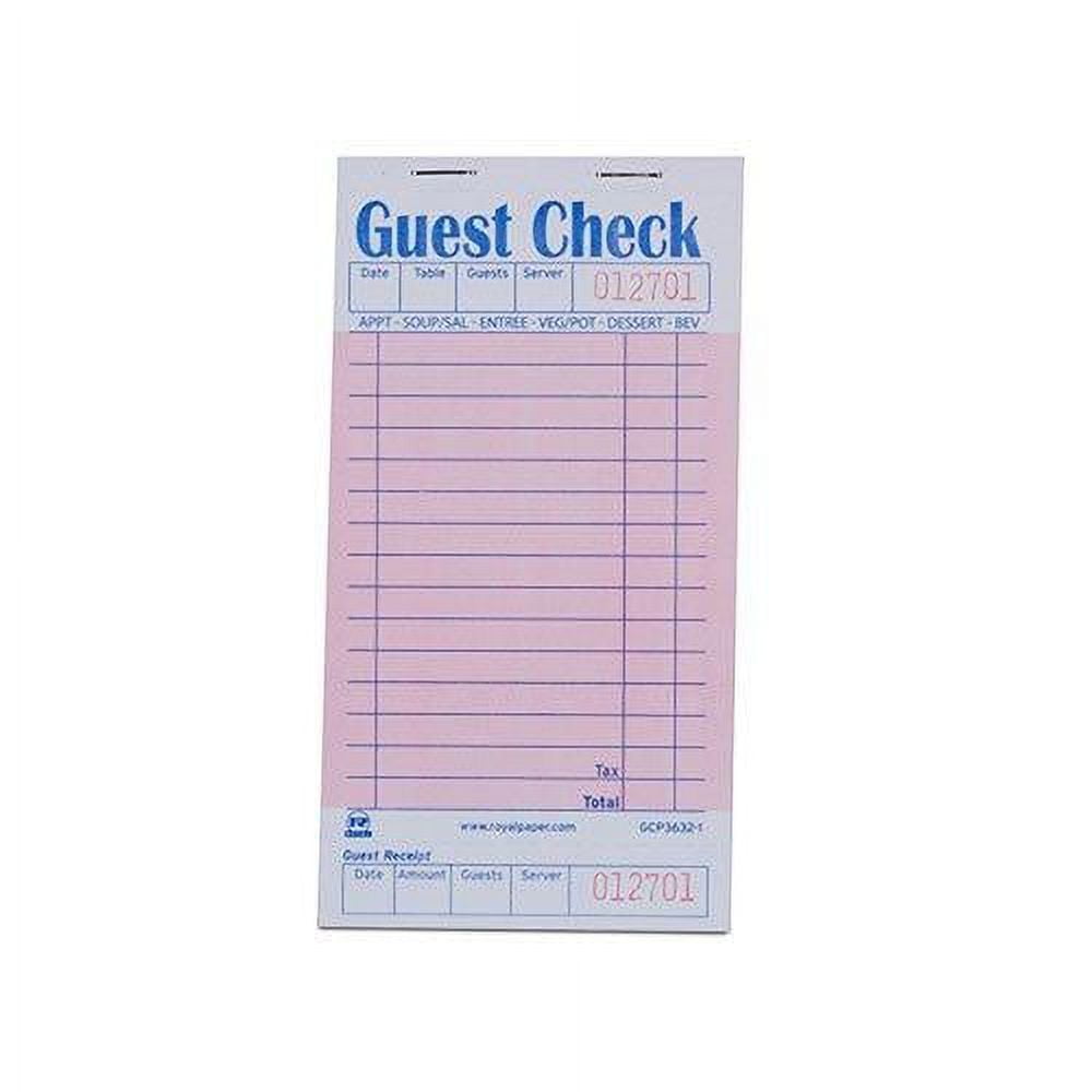 Royal - GCP3632-1-IN Pink Guest Check Board, 1 Part Booked with 15 ...
